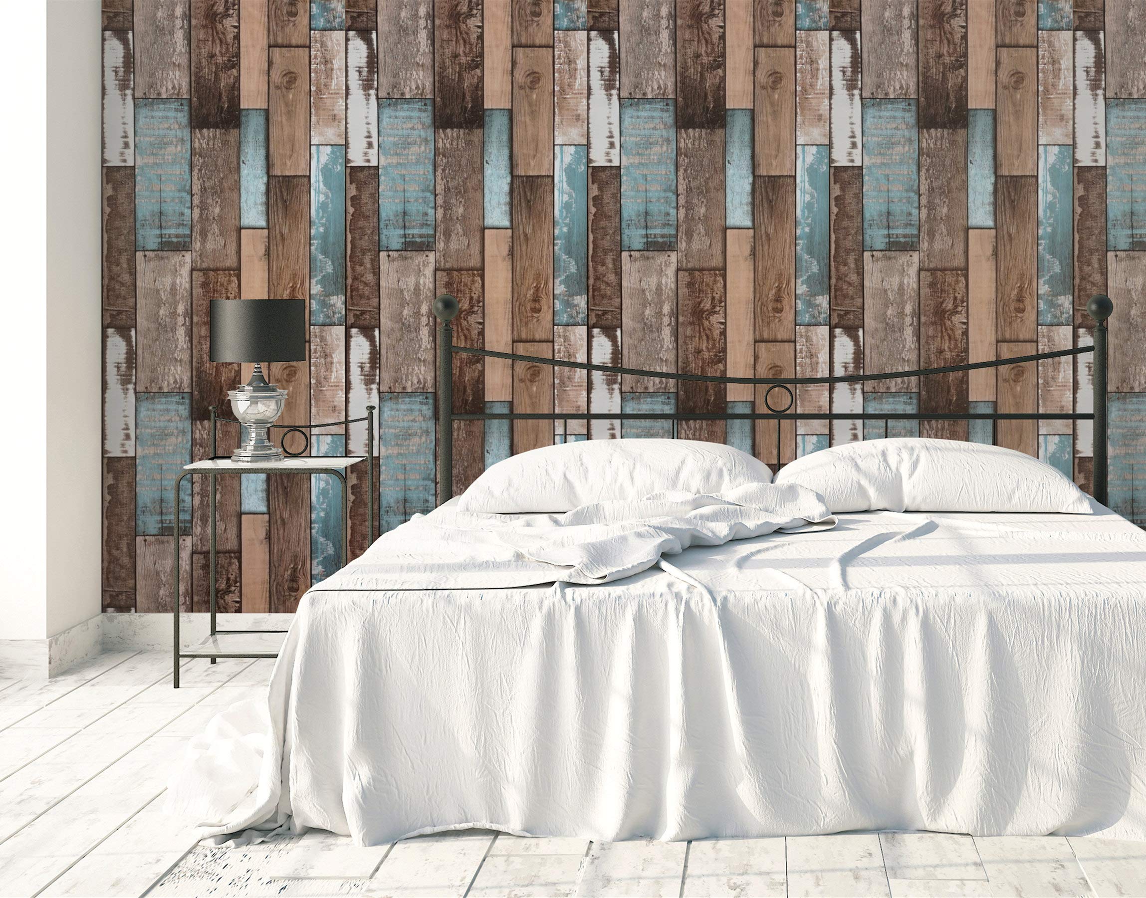 Eeecoming 197 X 17 7 Wood Plank Wallpaper Wood Peel | Desertcart INDIA