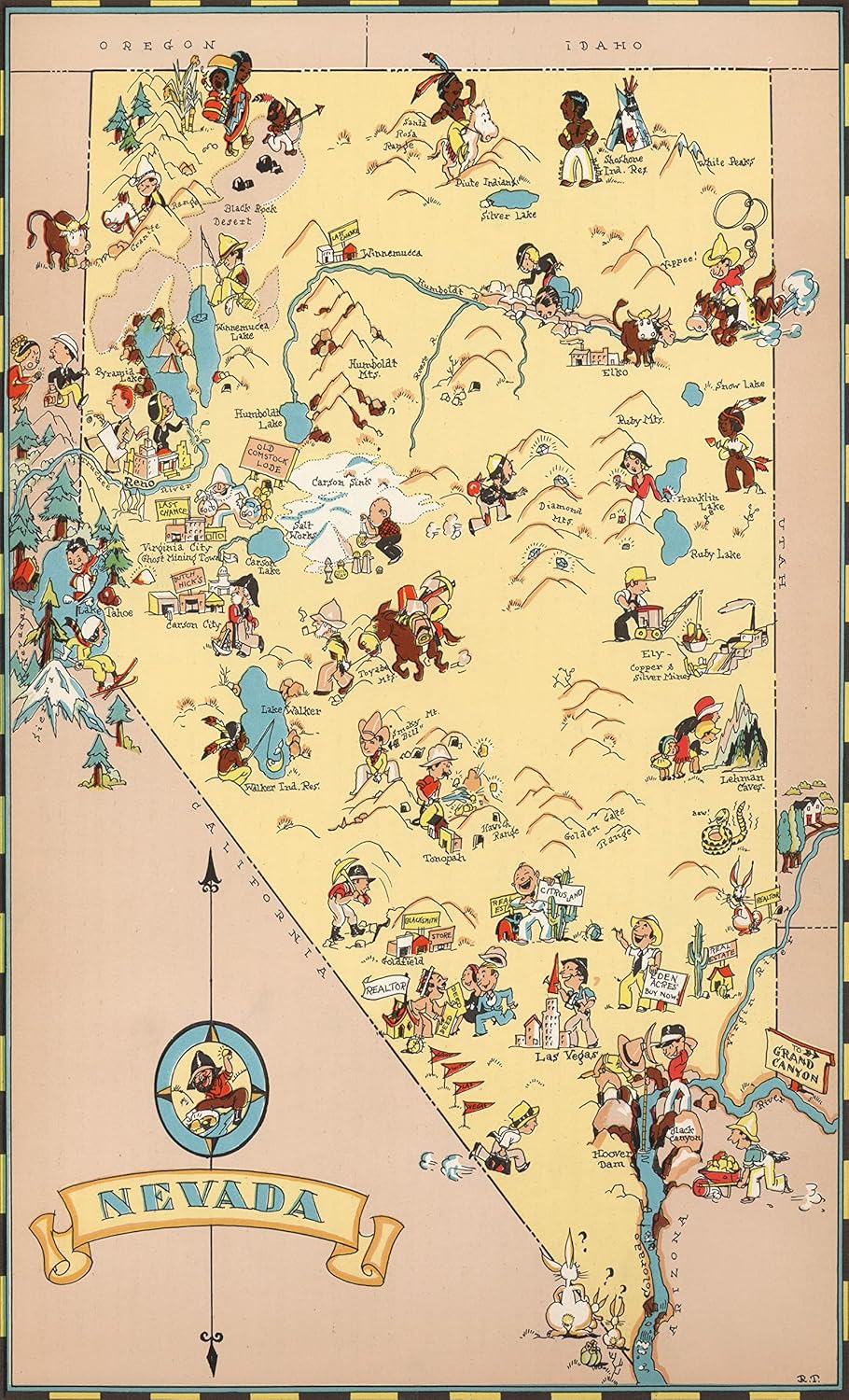 Amazon.com: Puzzles for Adults 1000 Pieces Nevada Wooden Map Jigsaw ...