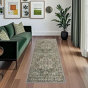 Amazon.com: TOPRUUG Green Washable Runners for Hallways: 2x6 Kitchen ...