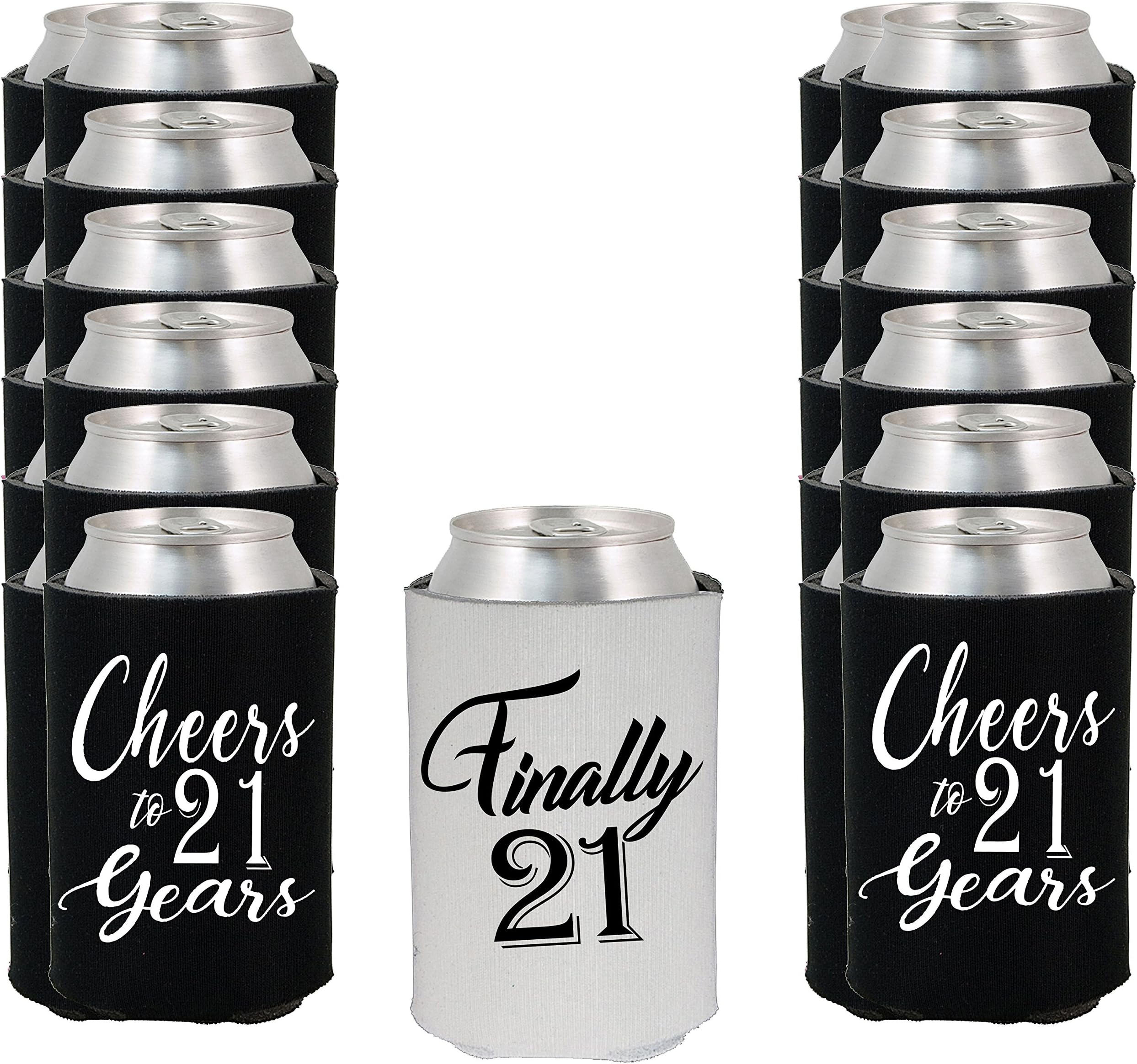 Amazon.com: Veracco Finally 21 Cheers to 21 Years Twenty First Can ...