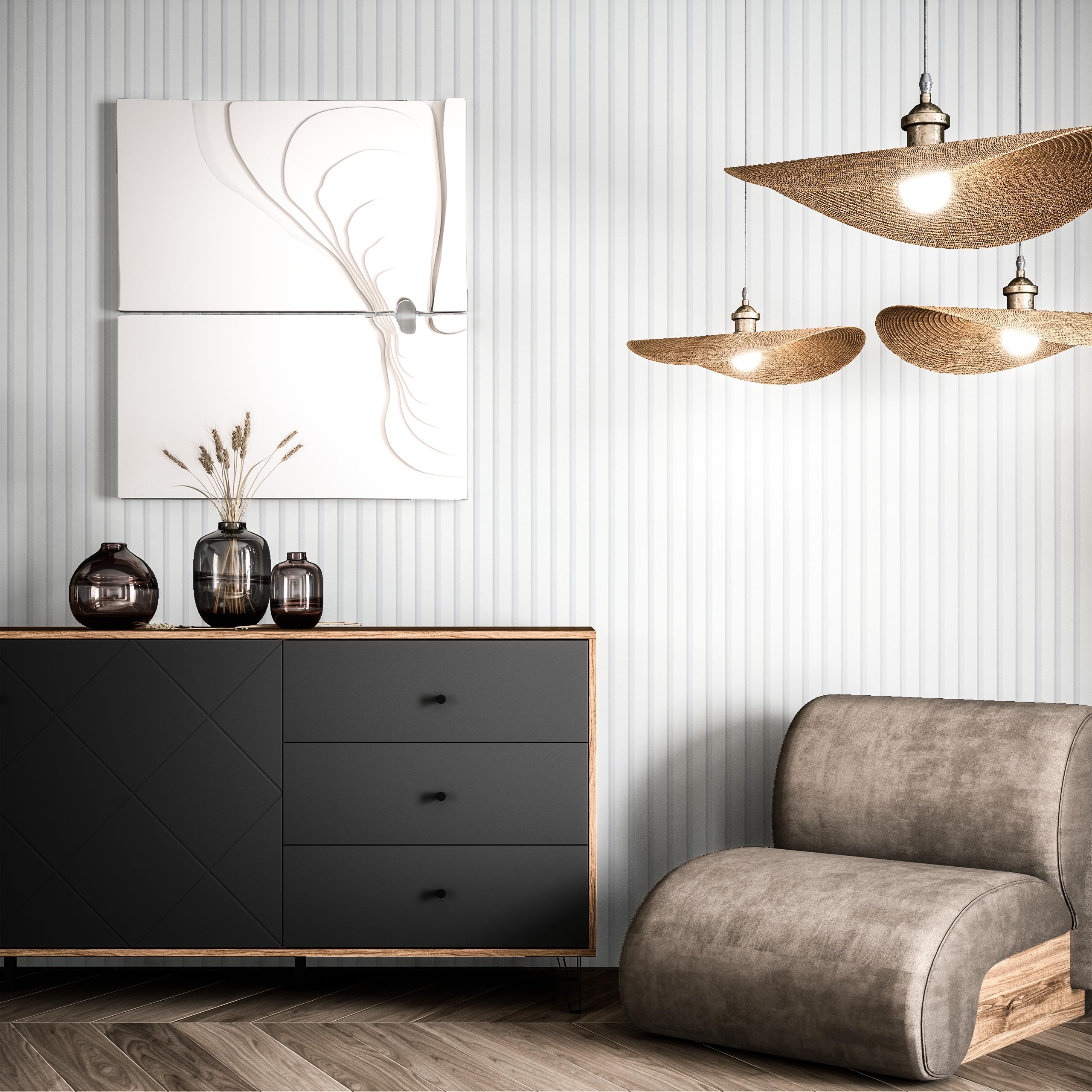 Scandinavian Wall Screens Scandinavian Woodland Green