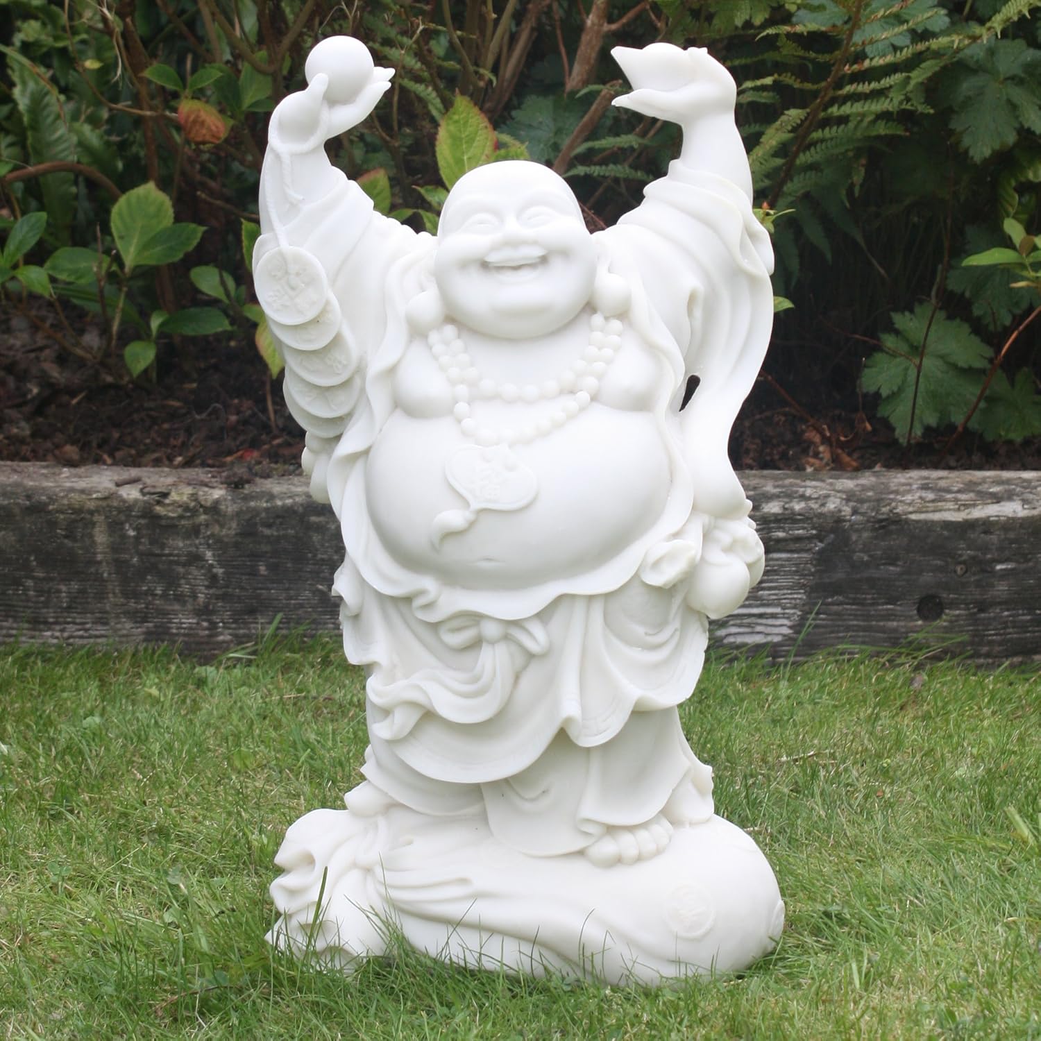 Amazon.com: Happy Chinese Buddha Statue - Ornament Sculpture : Home ...