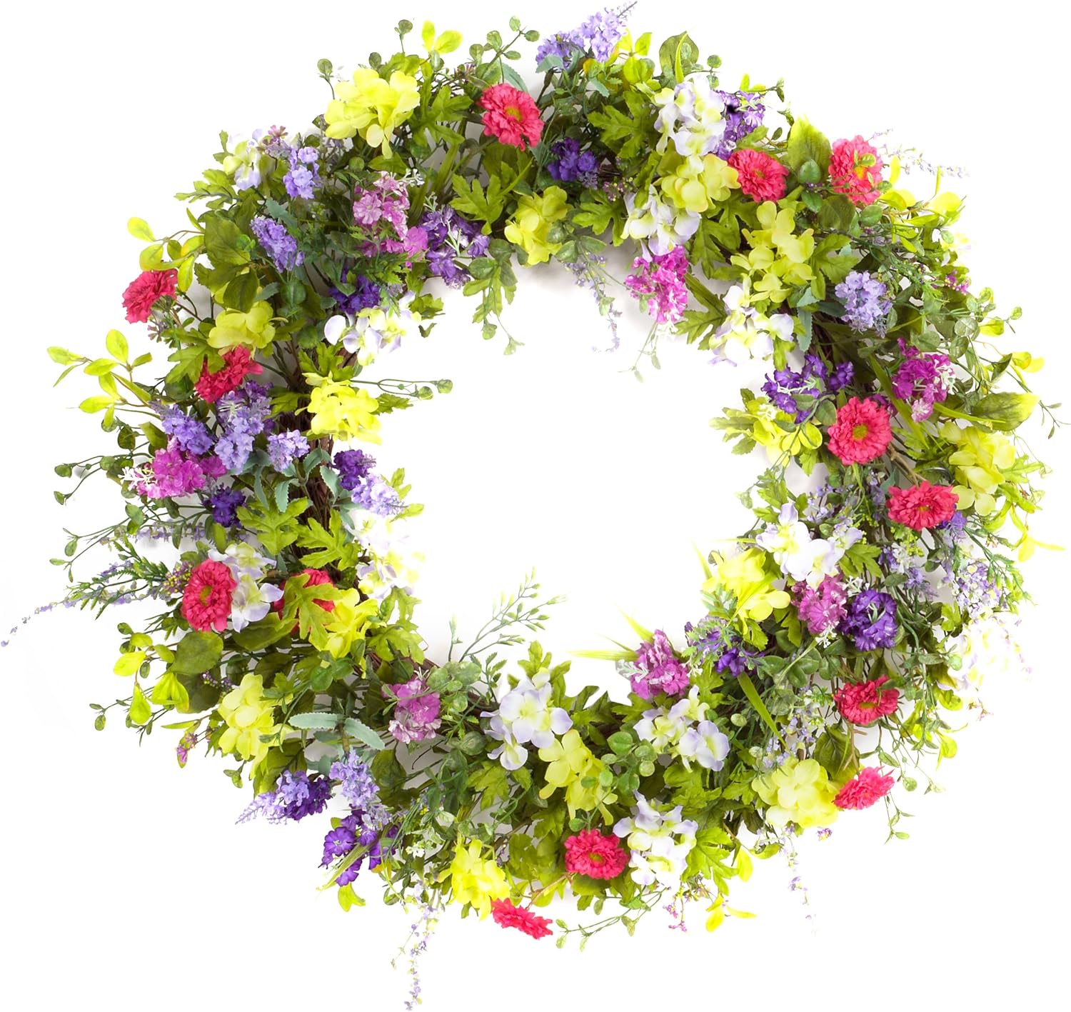 Amazon.com: Melrose International 70138 Mixed Floral Wreath : Home ...