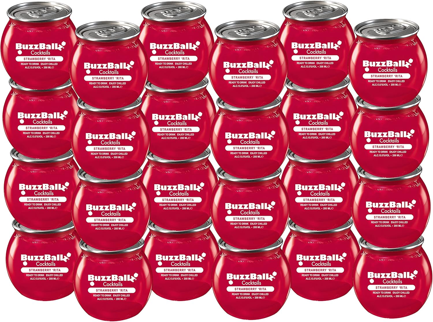 BuzzBallz Cocktails – Strawberry 'Rita 200ml (13.5% ABV) | Pre-Mixed ...