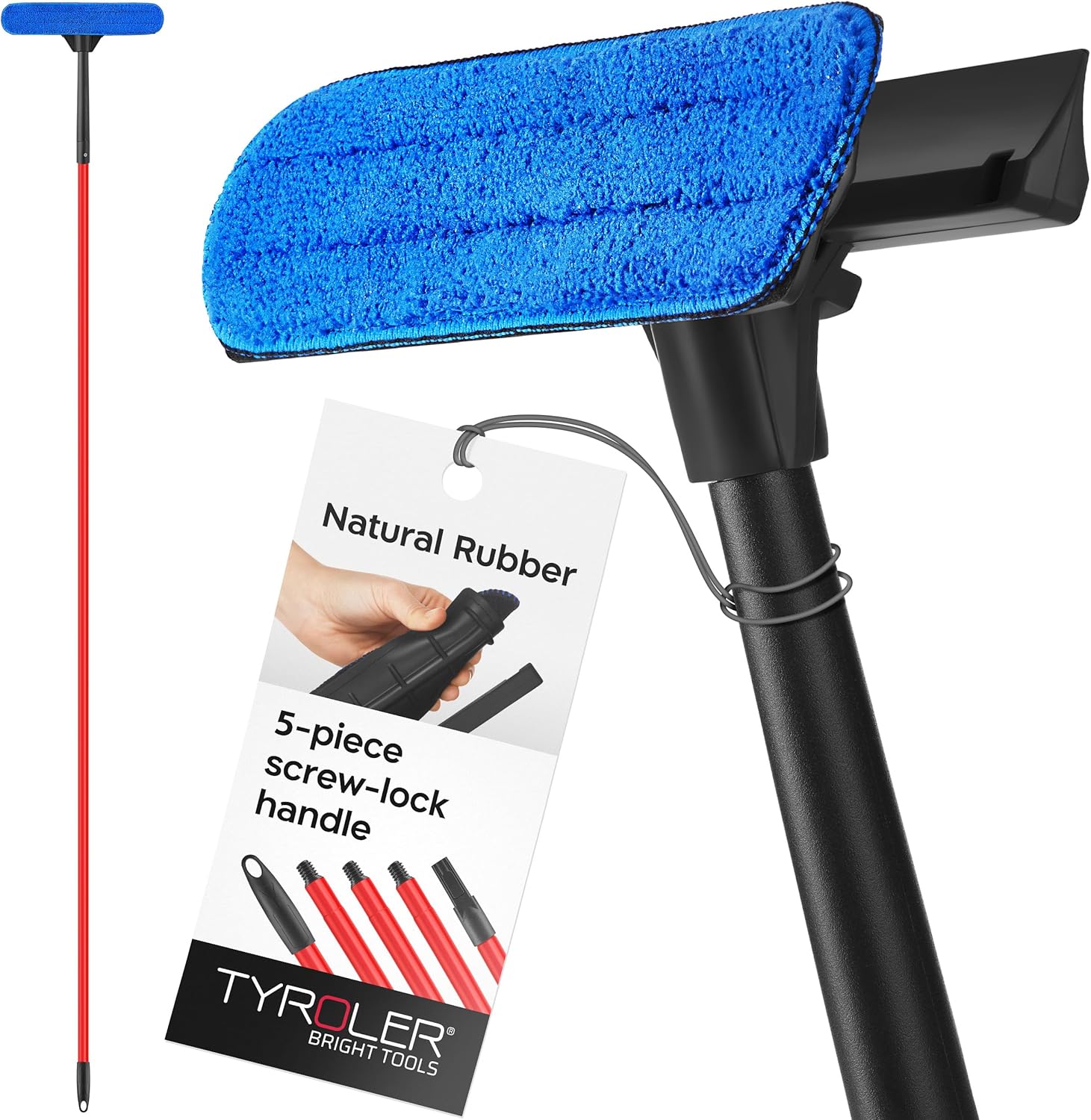 Tyroler 2-in-1 High Window Cleaner Squeegee with 30-205CM 5 Part ...