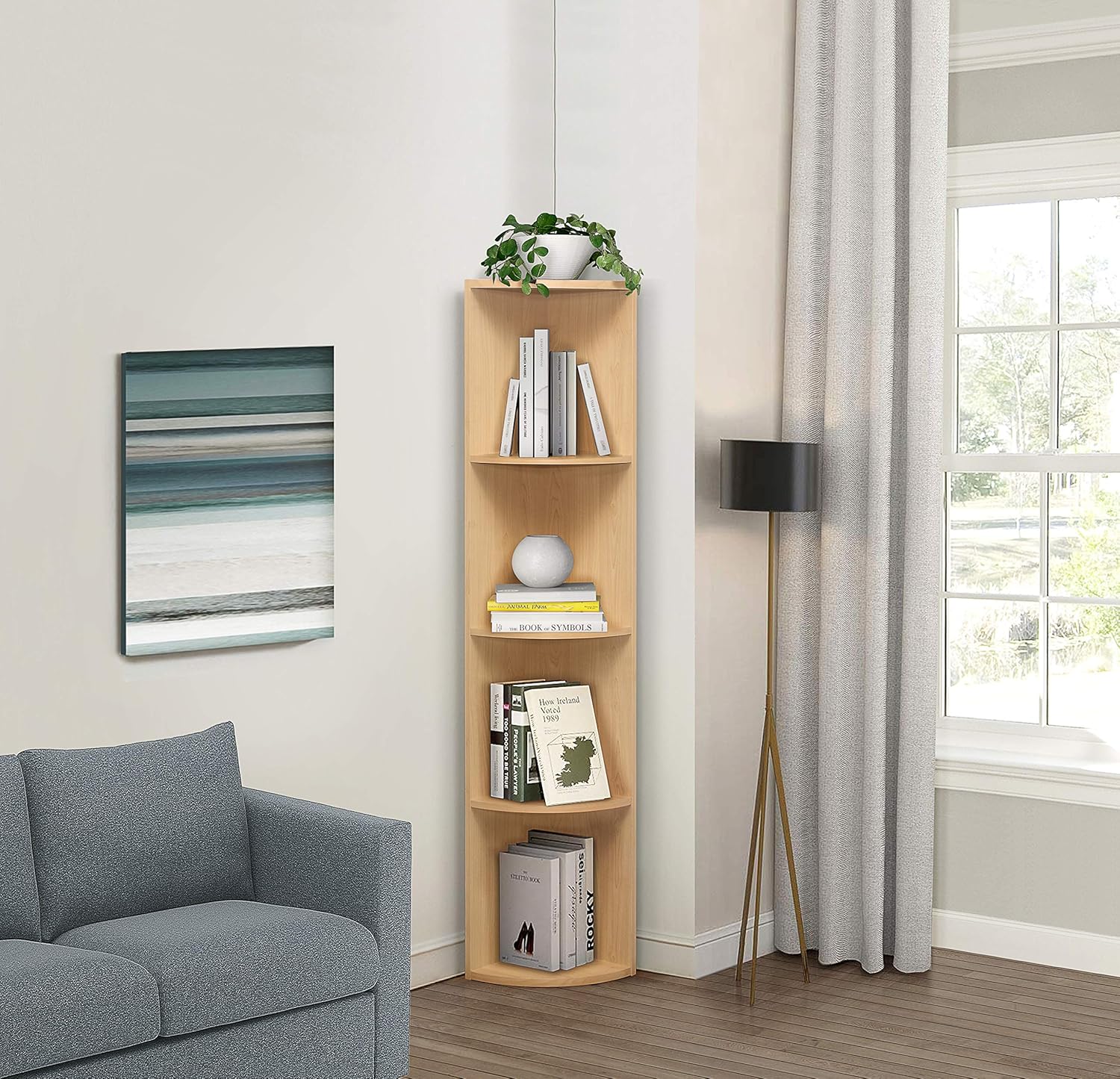 Amazon.com: Kings Brand Furniture - 4 Tier Corner Shelf Unit, Display ...