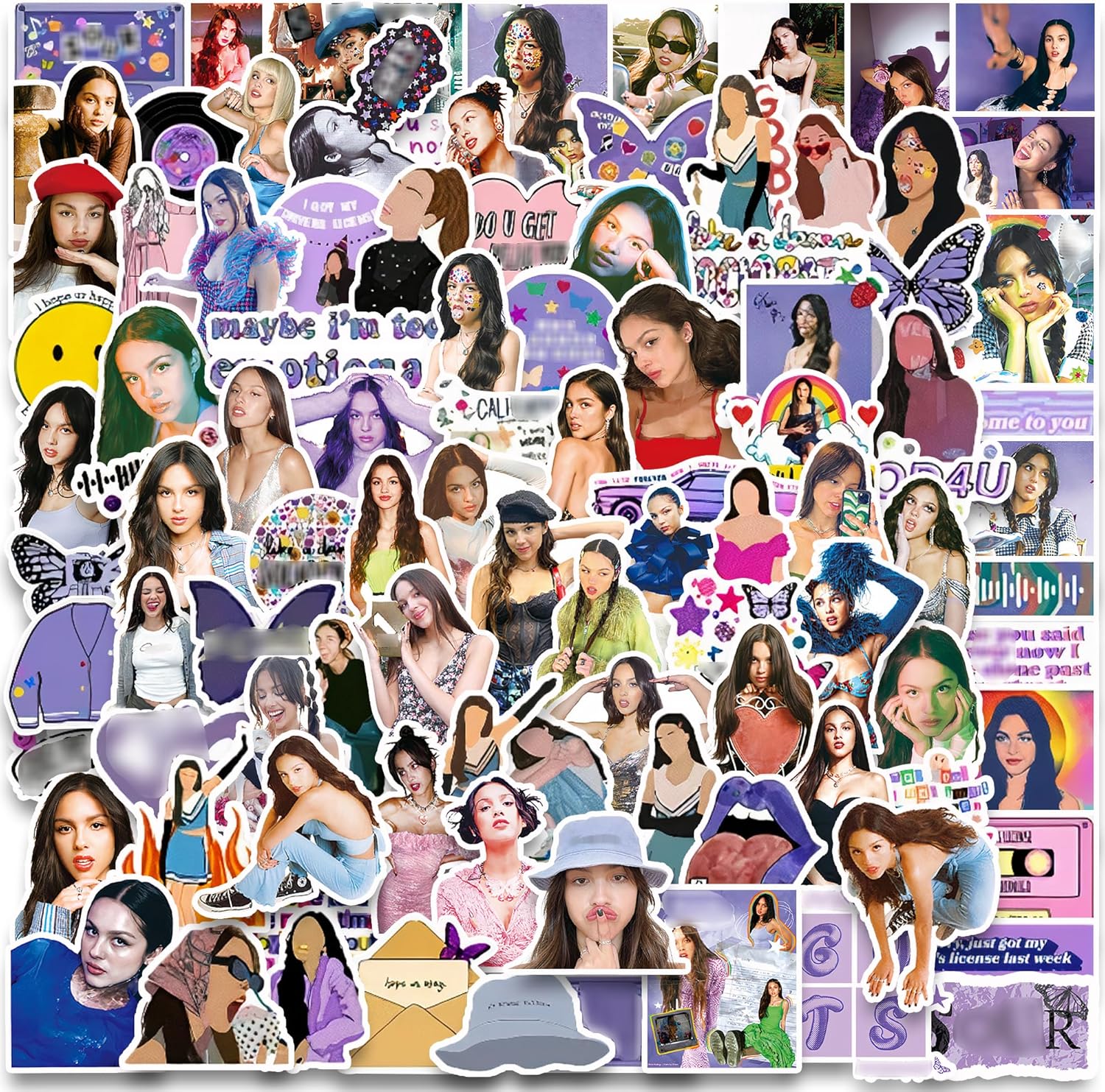Amazon.com: 110 PCS Music Stickers Vinyl Waterproof Album Stickers for ...