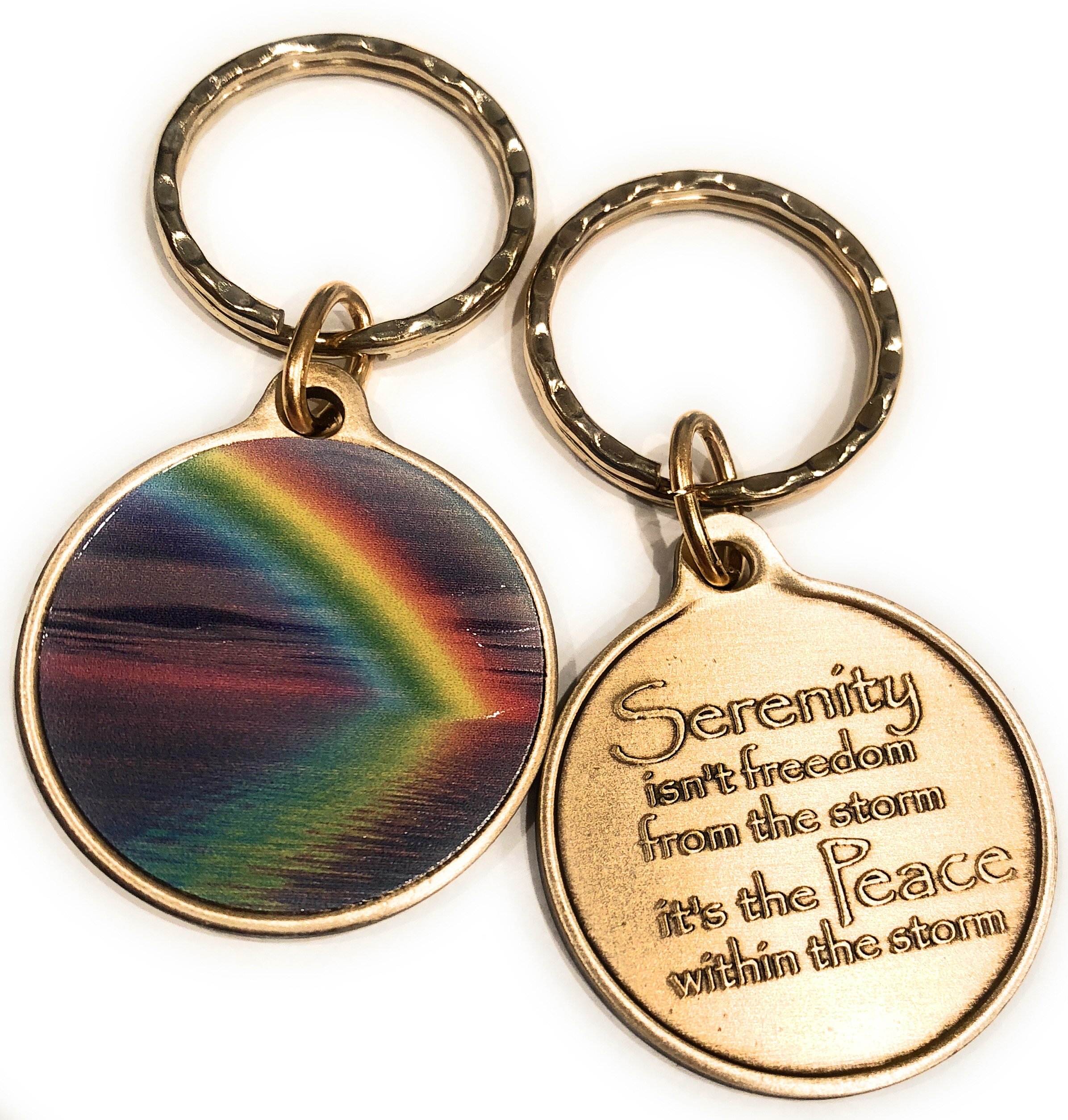 Amazon.com: Serenity Peace Within The Storm Color Rainbow Keychain ...