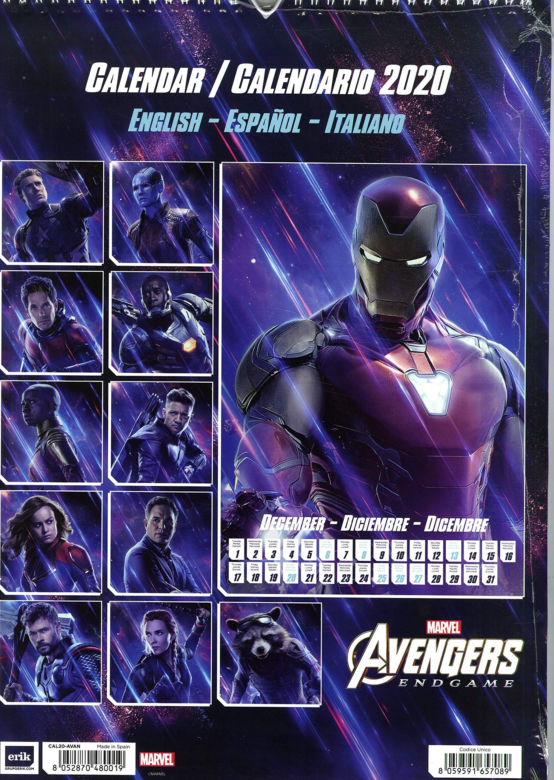 Marvel Avengers Endgame Official Calendar 2020 Calendar