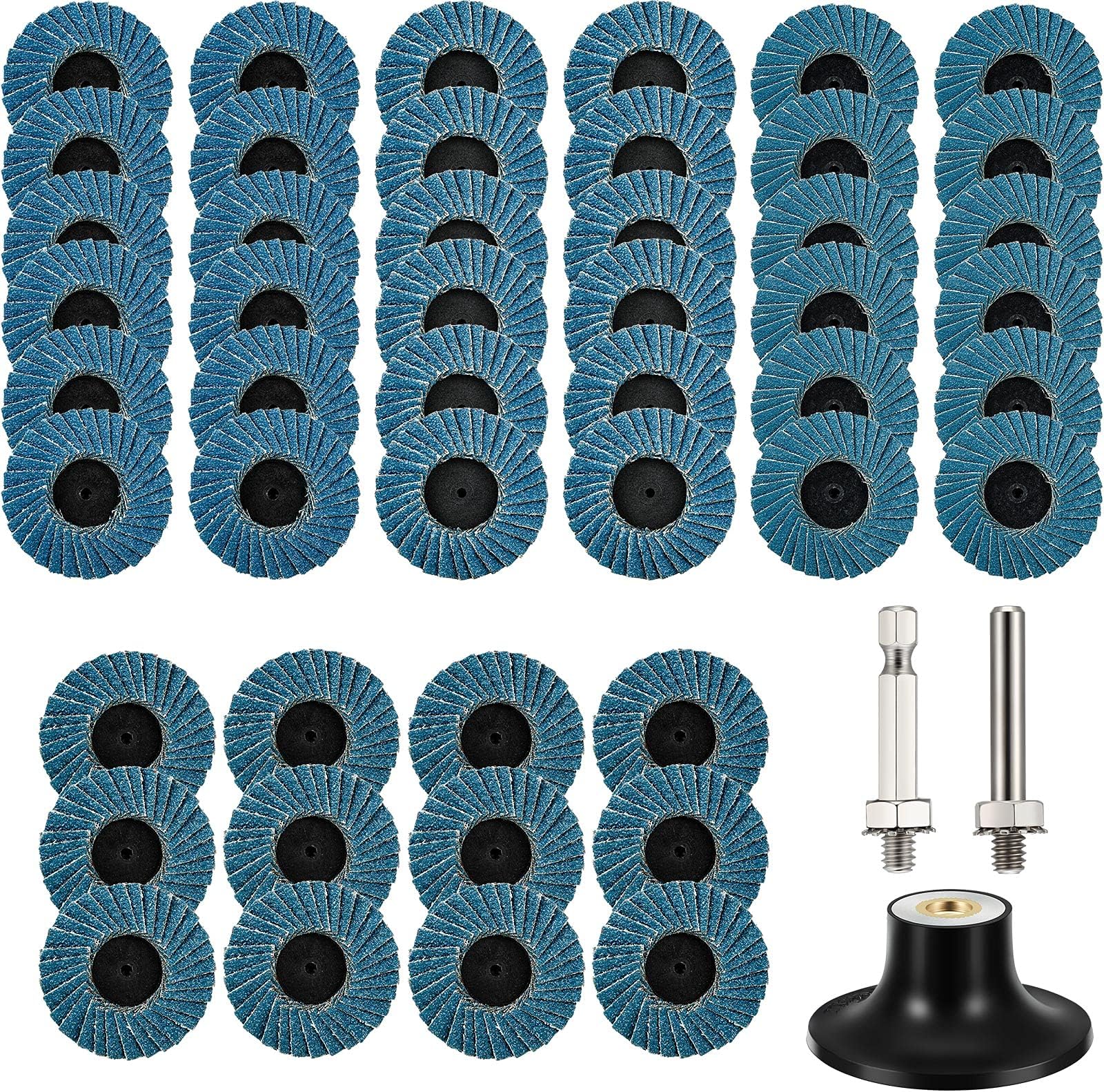 INSMA 2 inch Quick Change Discs 30Pcs Sanding Discs 1Pcs 1/4'' Holder ...