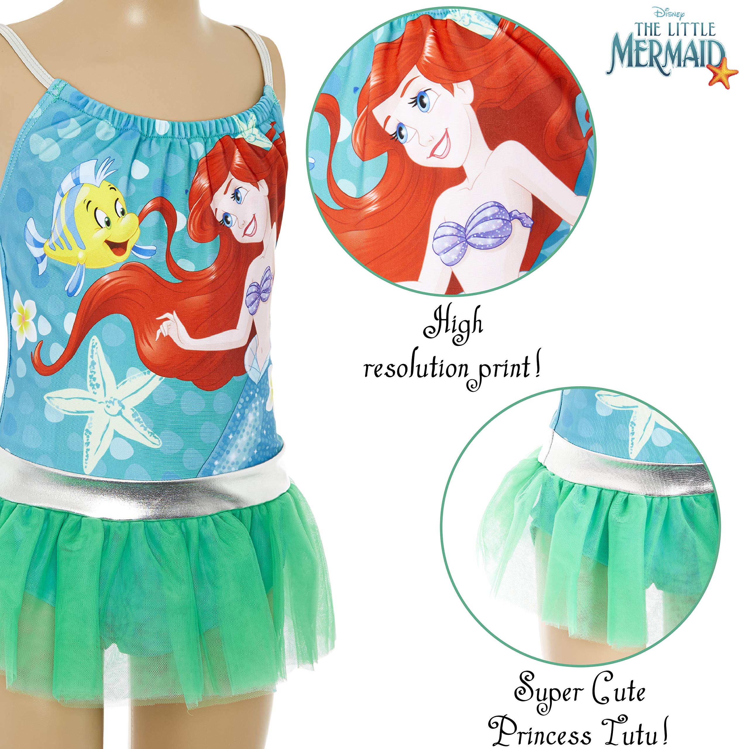 Buy Disney Girls Swimming Costume Frozen Ariel Princess Online at ...