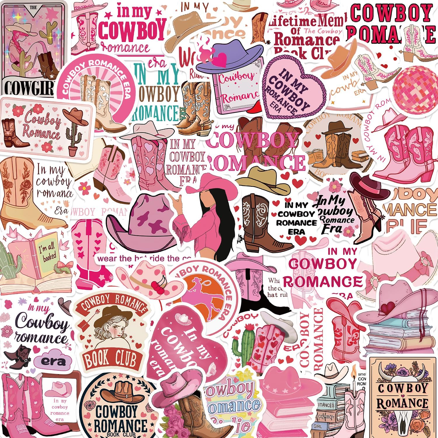 Amazon.com: 50PCS Cowgirl Stickers for Kindle Cowgirl Romance Book ...
