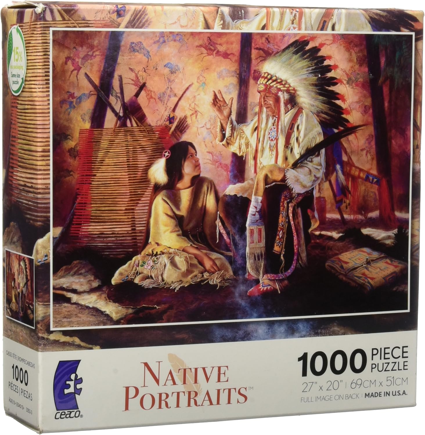 Amazon.com: Native Portraits Puzzle - Indian Chief and Squaw - 1000 ...