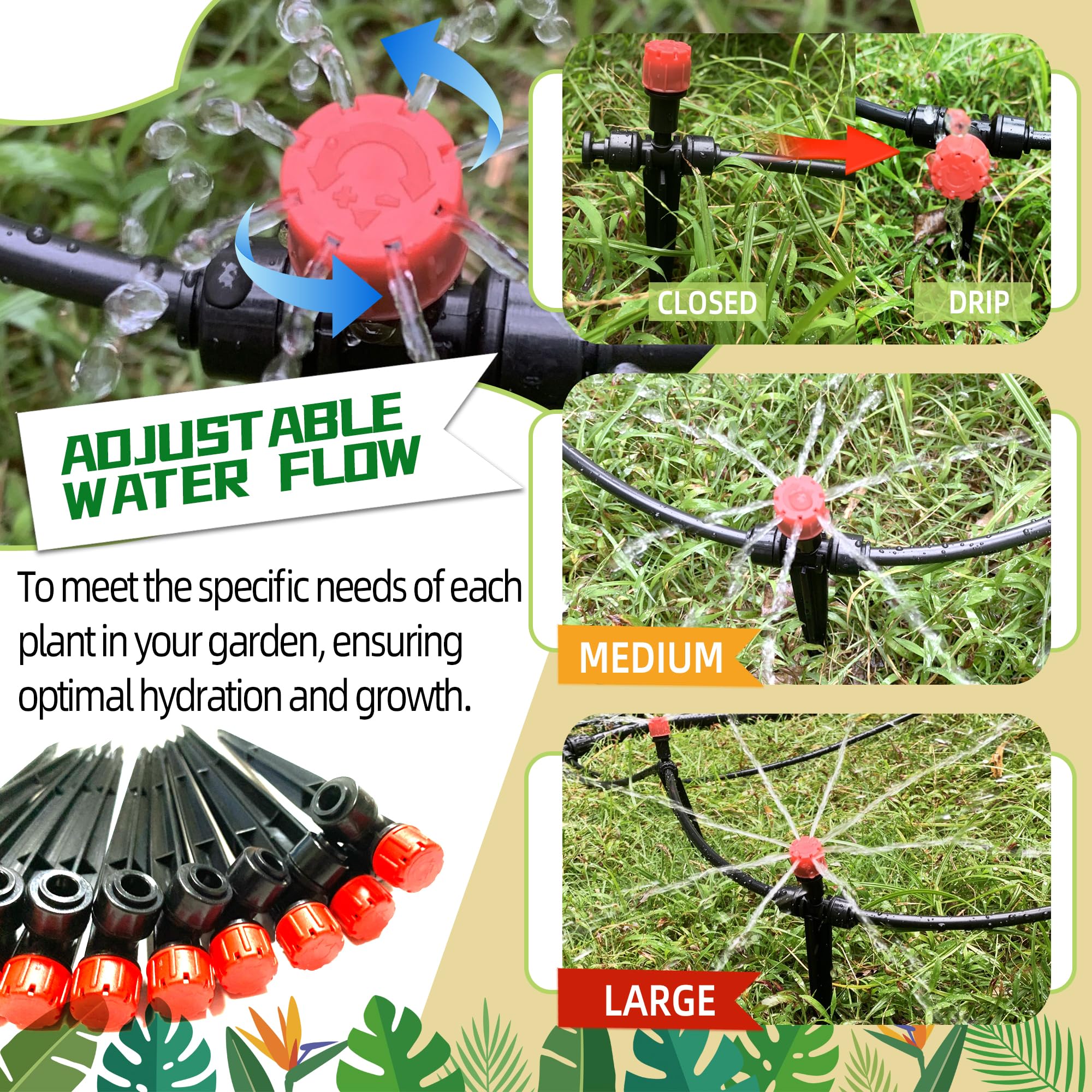 Snapklik.com : 20PCS Push-to-Fit Drip Irrigation Emitters For 1/4 Inch ...
