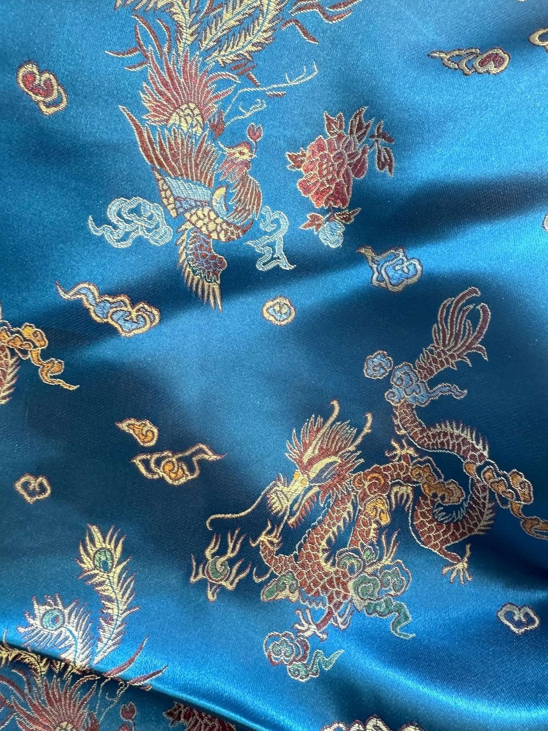 Amazon.com: Sedona Designz Chinese Dragon Brocade Fabric by The Yard ...