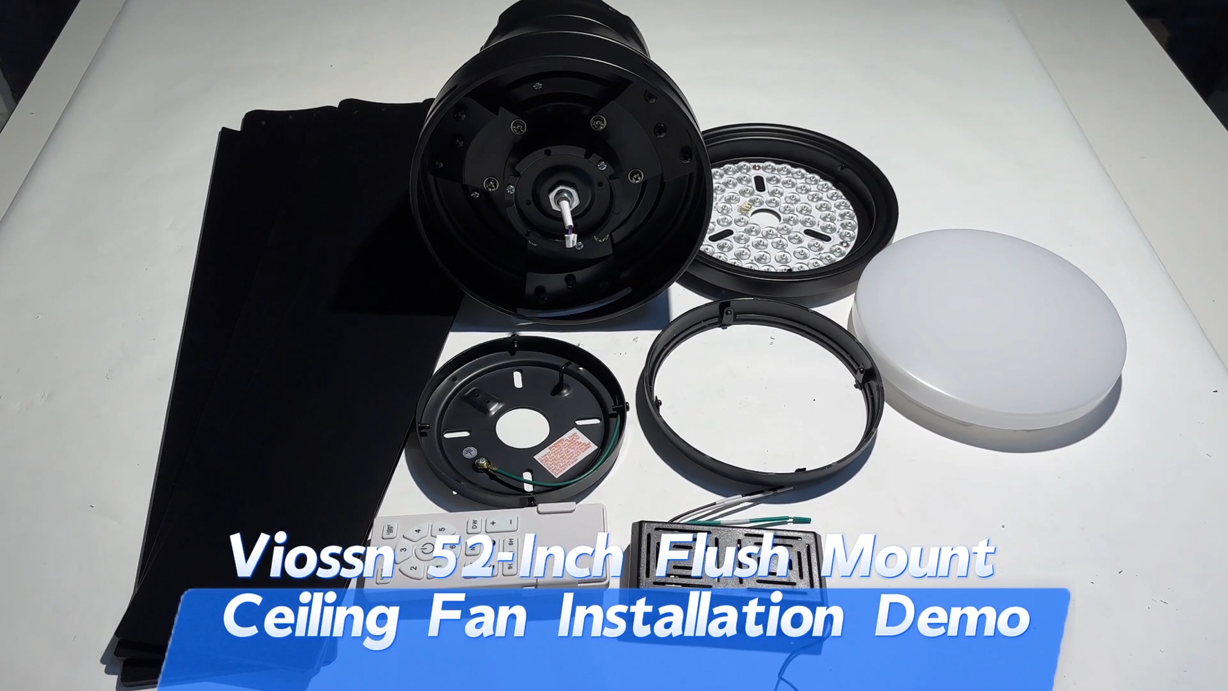Watch VIOSSN 52-Inch Flush Mount Ceiling Fan Installation Video. on ...