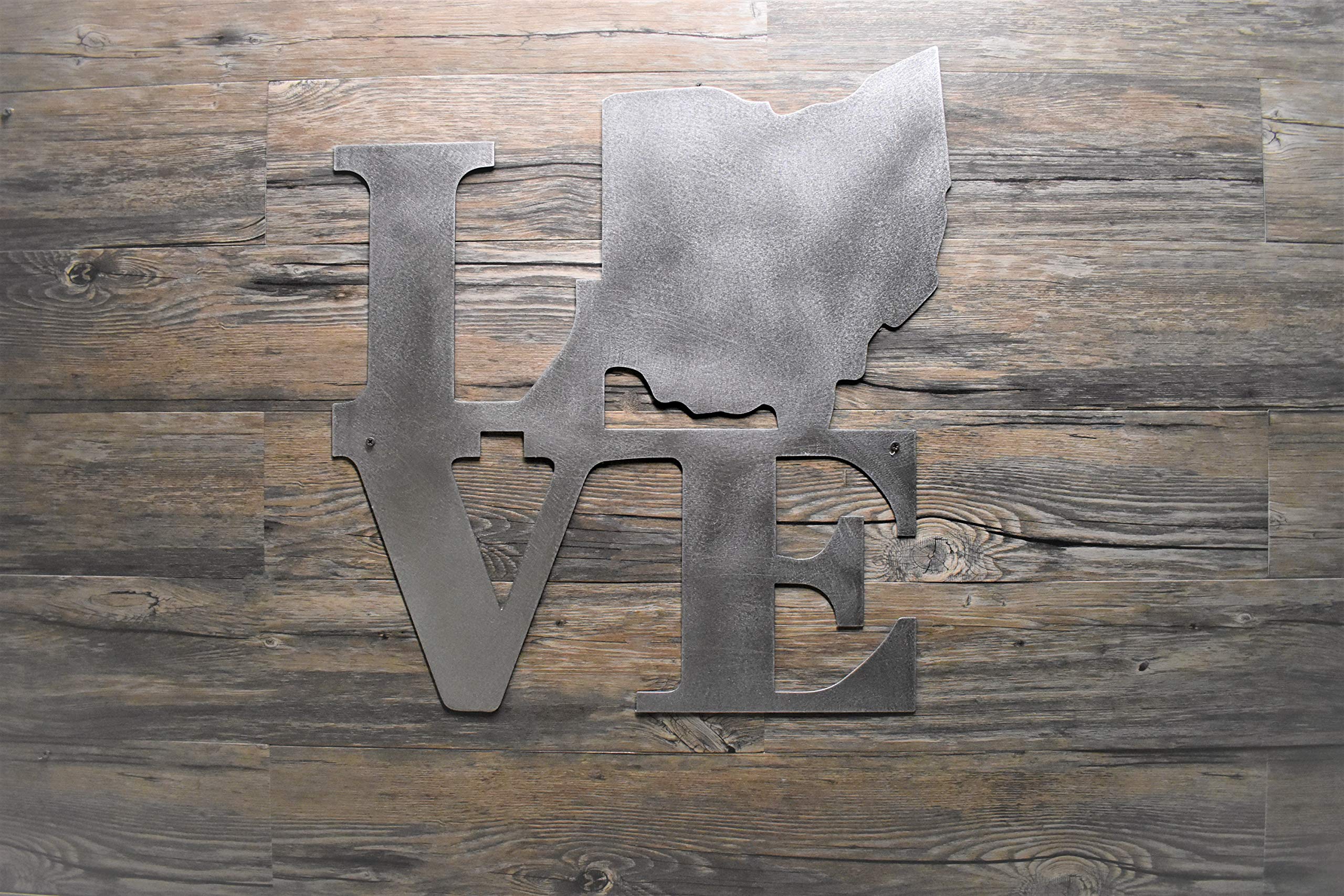 Love Ohio State Sign Metal Wall Hanging Art Made In | Desertcart New ...