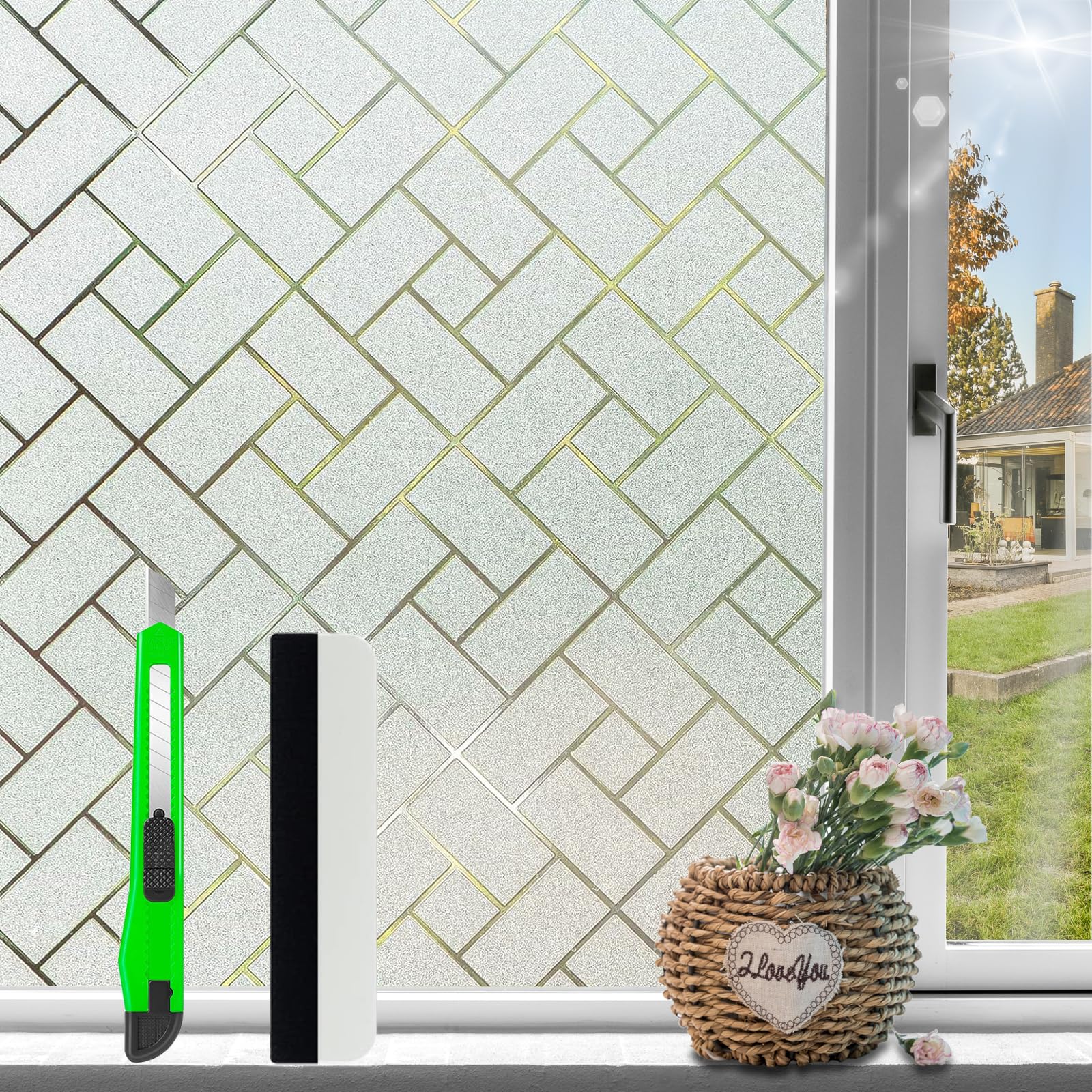 Antrect Frosted Window Film Privacy Film For Glass Windows Reflective ...