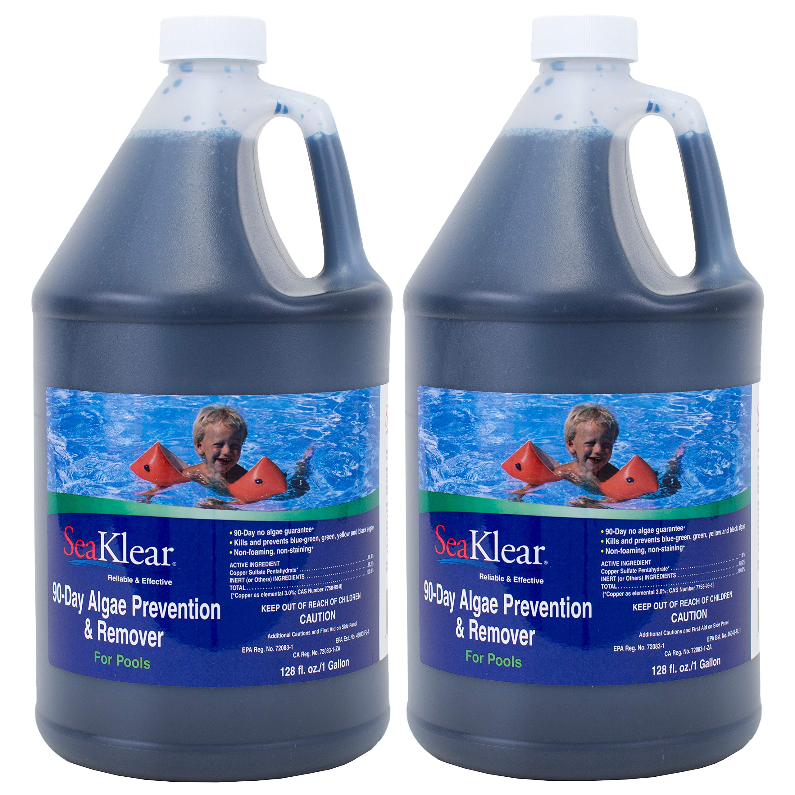 Amazon.com : SeaKlear 2 Pack 90-Day Algae Prevention & Remover 1Gal ...