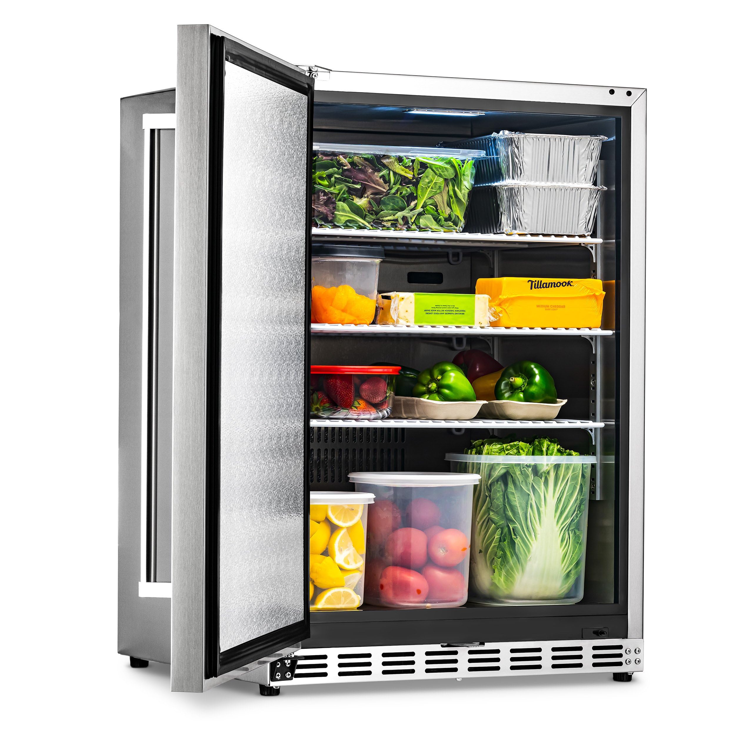 NewAir 24" Outdoor Beverage Refrigerator | 5.3 Cubic Feet Storage ...