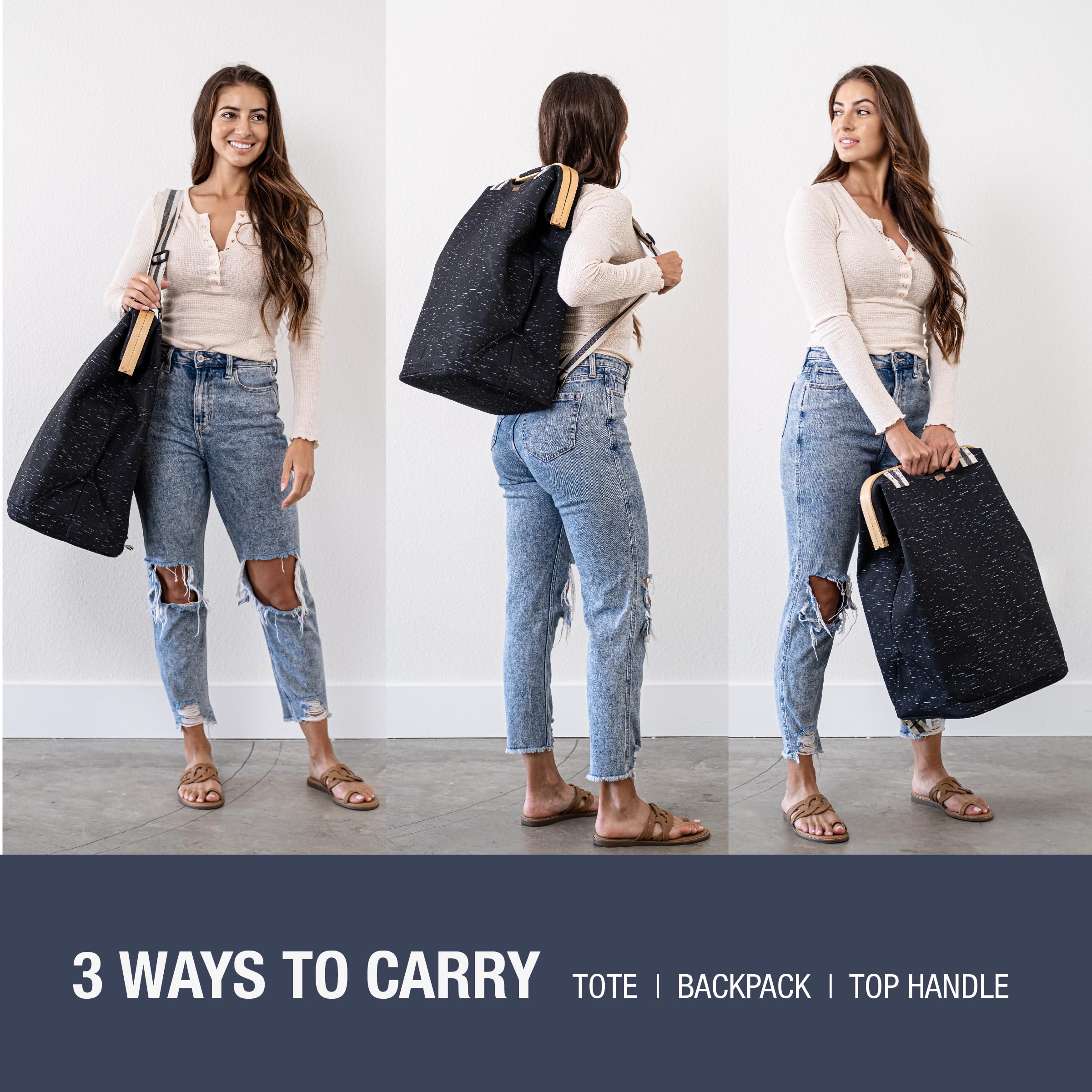 Snapklik.com : CleverMade Collapsible Laundry Backpack Hamper - Black ...