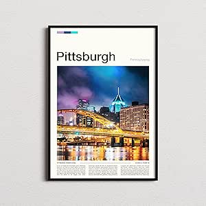 Amazon.com: Pittsburgh Print, Pittsburgh Poster, Pittsburgh Wall Art ...