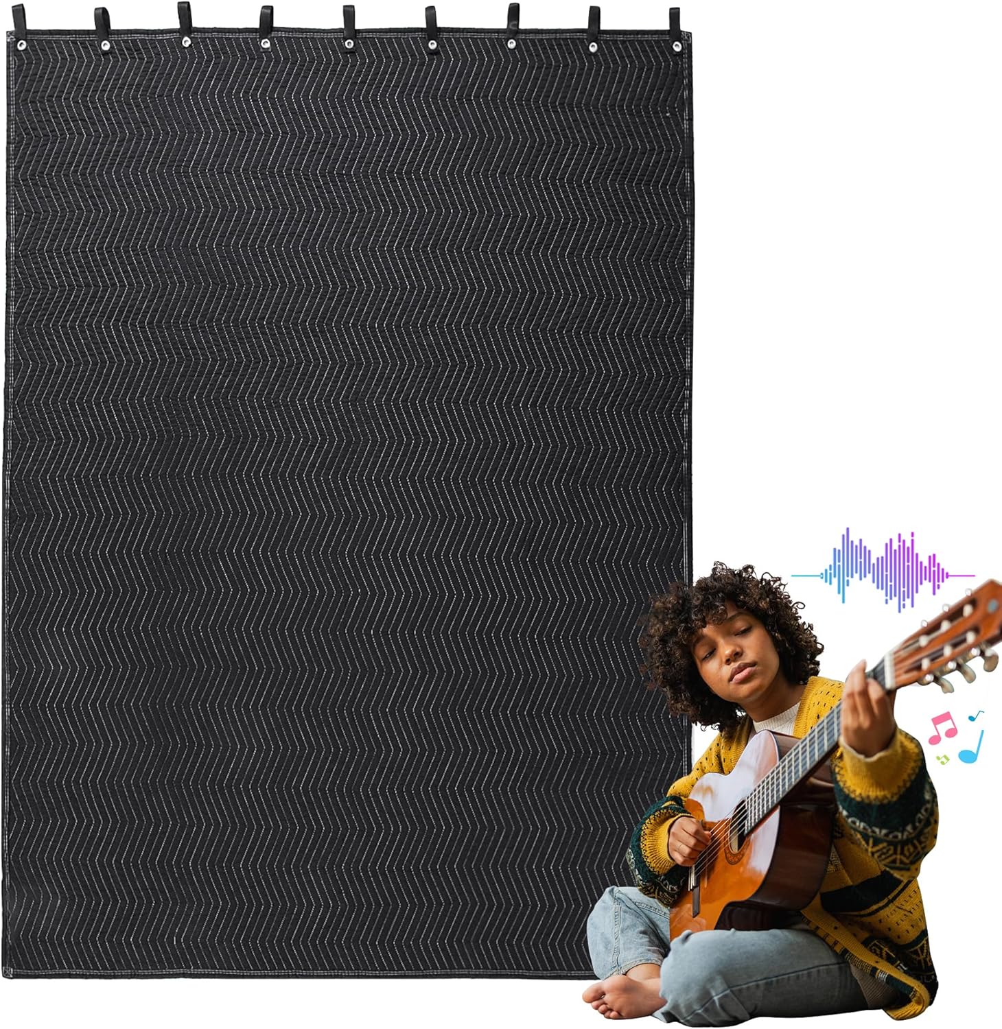 Amazon.com: ROYALAY Sound Dampening Blanket with Metal Grommets, Thick ...