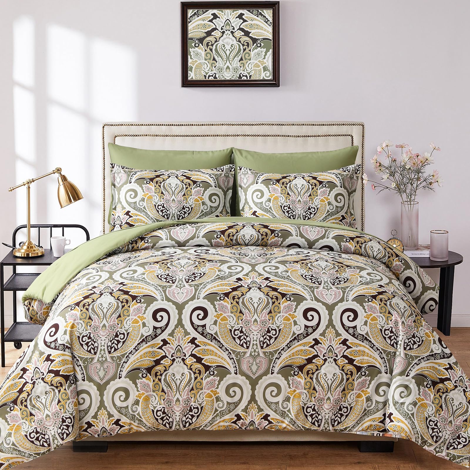 Green Paisley Comforter