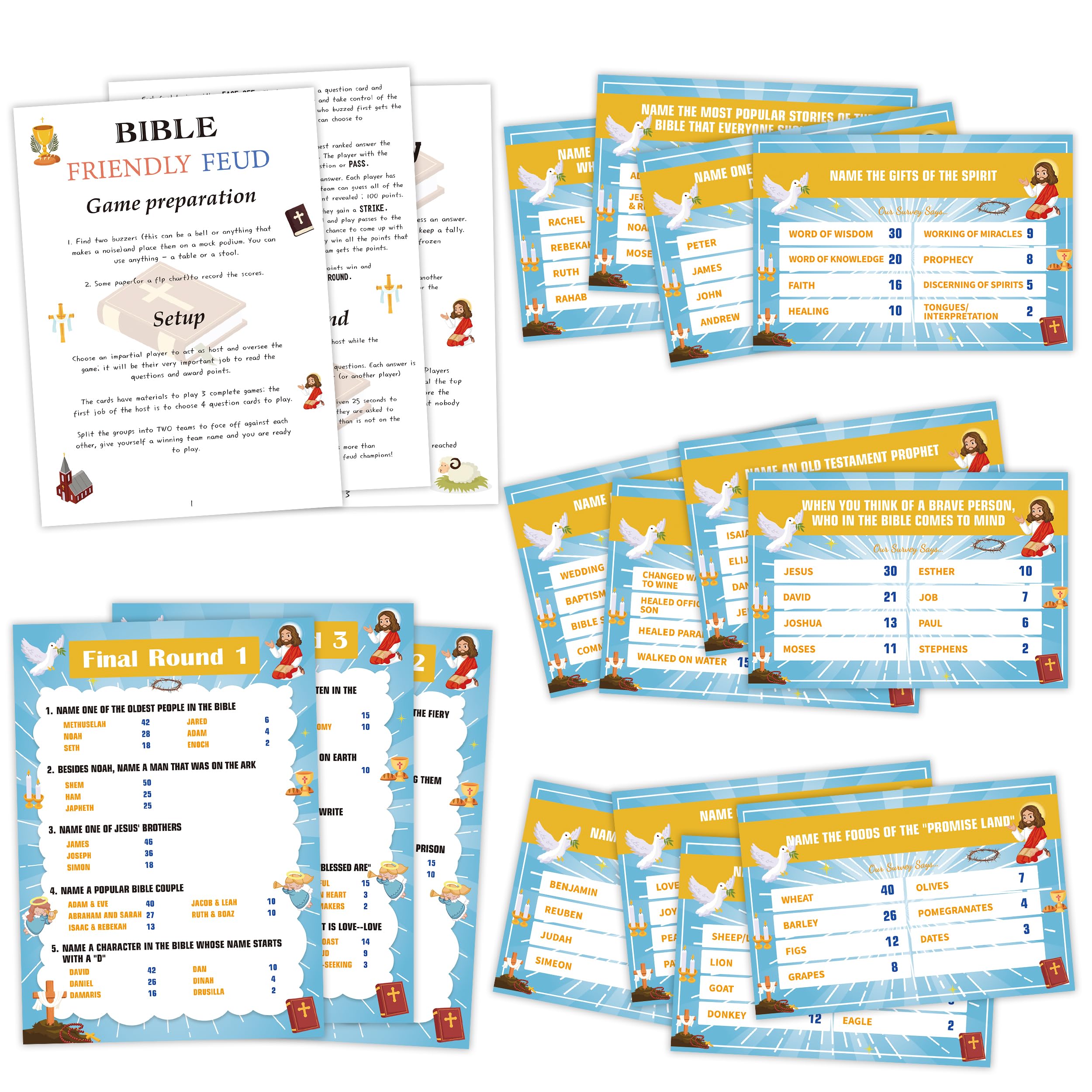 Amazon.com: Bible Games for Adults and Family,Family Feud Game for ...