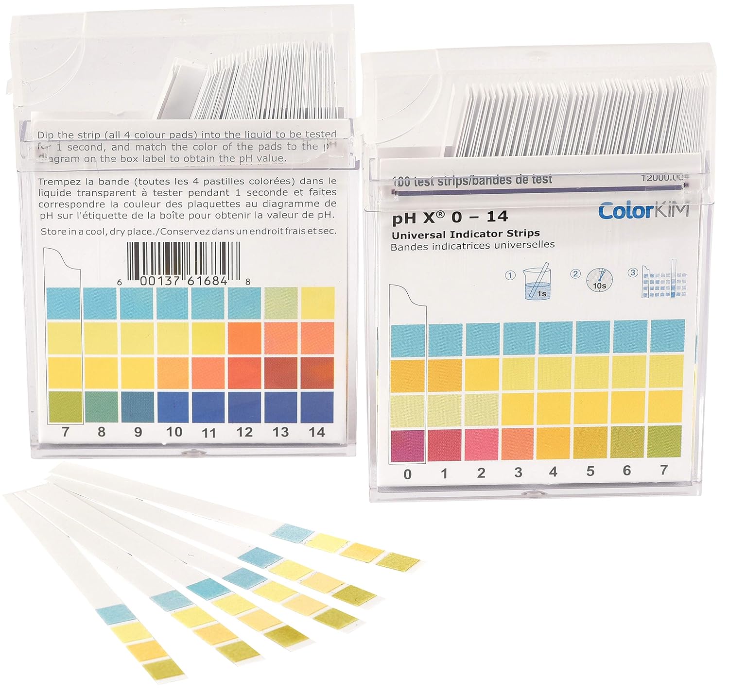 pH Strips, 0-14 Scale, for Testing Water pH, Made of Premium Litmus ...