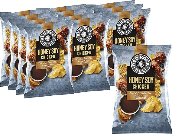 Red Rock Deli Potato Chips, 12 x 165g, Honey Soy Chicken : Amazon.com ...