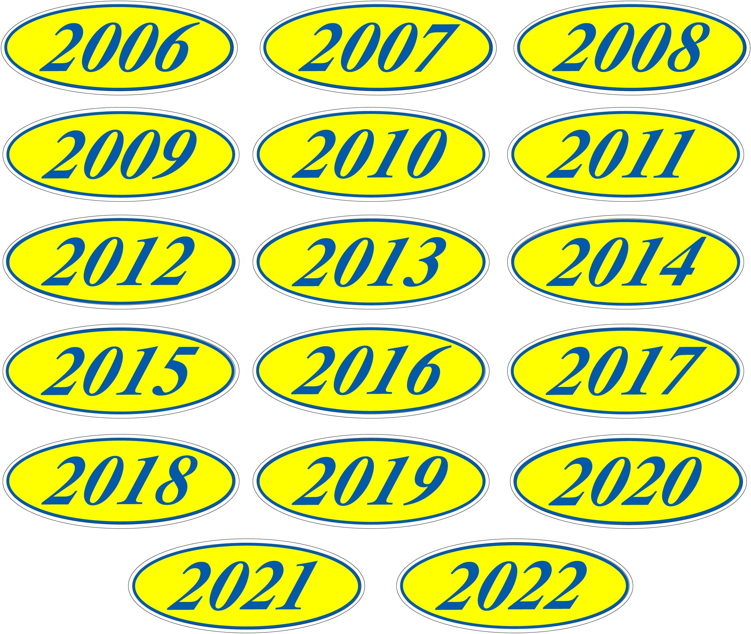 Amazon.com: EZ-Line Oval Model Windshield Year Stickers for Car Windows ...
