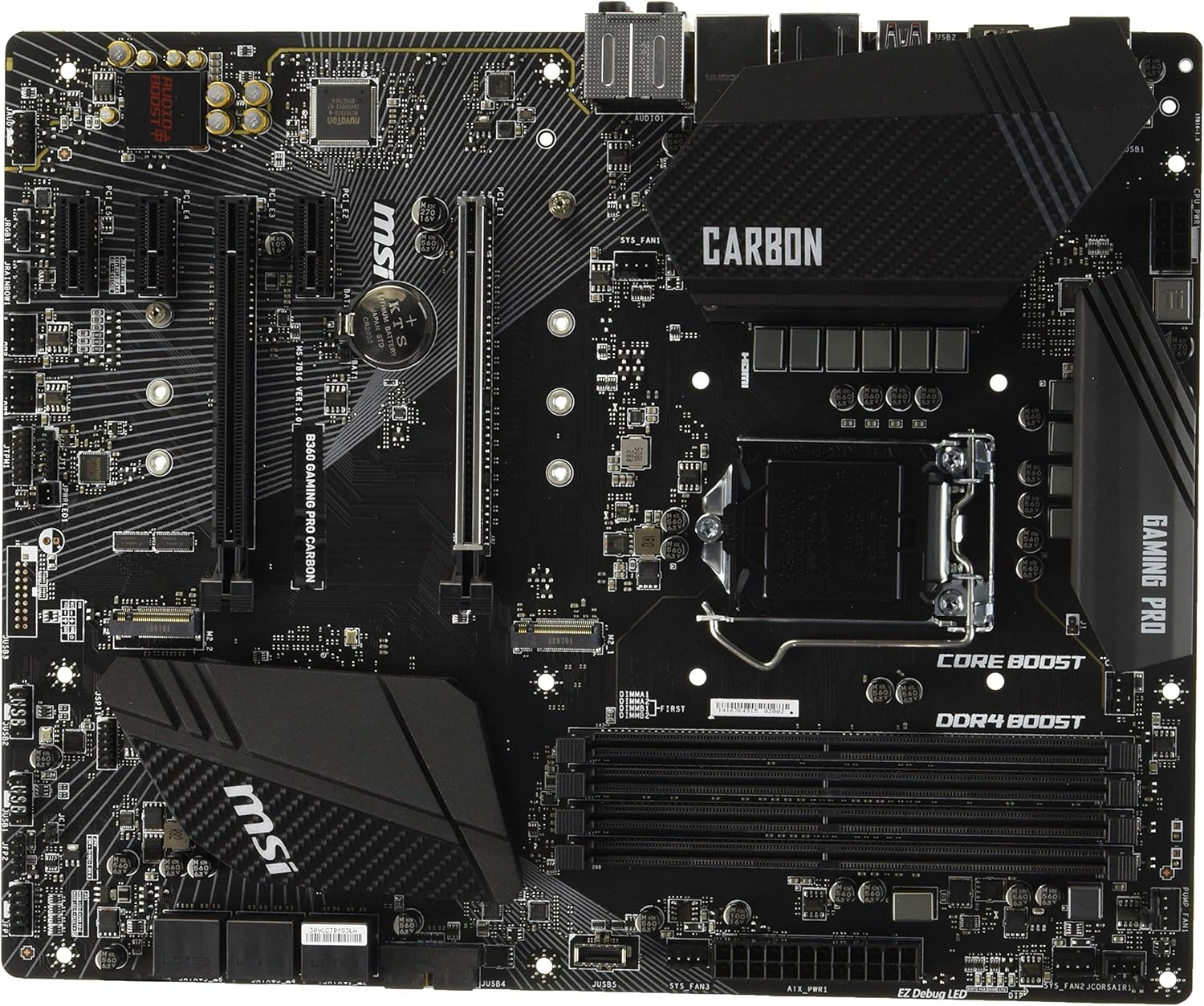 Msi B360 Gaming Pro Carbon Intel B360 Lga 1151 (Socket H4) Atx ...