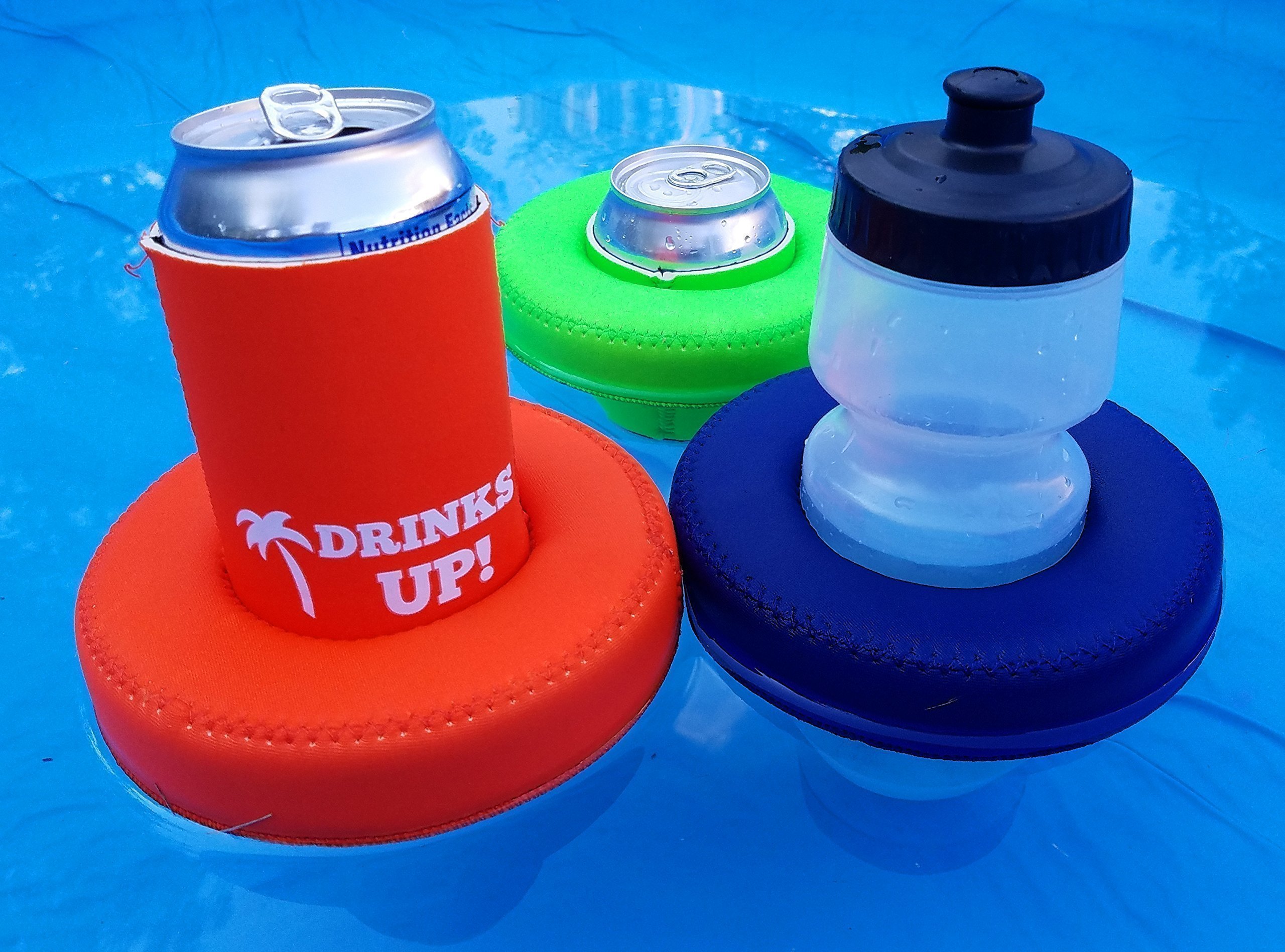 Tropical Style Floating Coaster 2-Pack Neoprene Floating Drink Holders ...