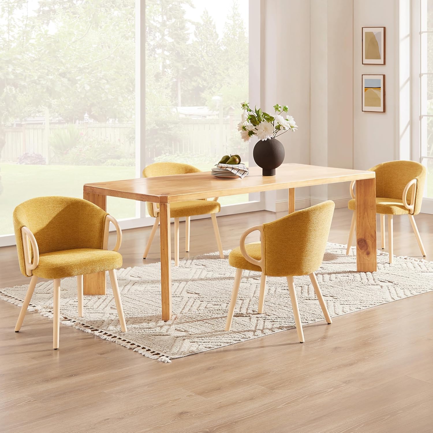 Amazon.com - Art Leon Kitchen Chairs Set of 4 - Modern Fabric Dining ...