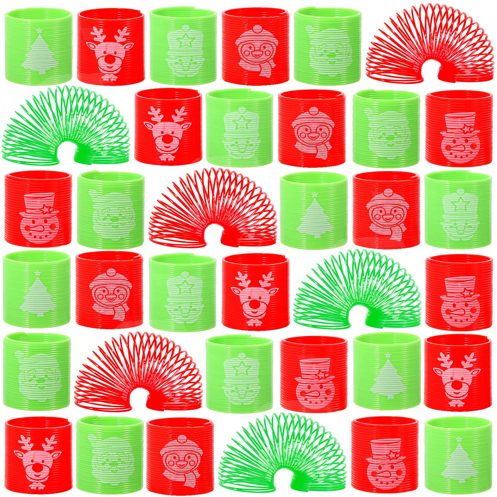 Amazon.com: Mchochy 36PCS Christmas Coil Springs for Kids - Assorted ...