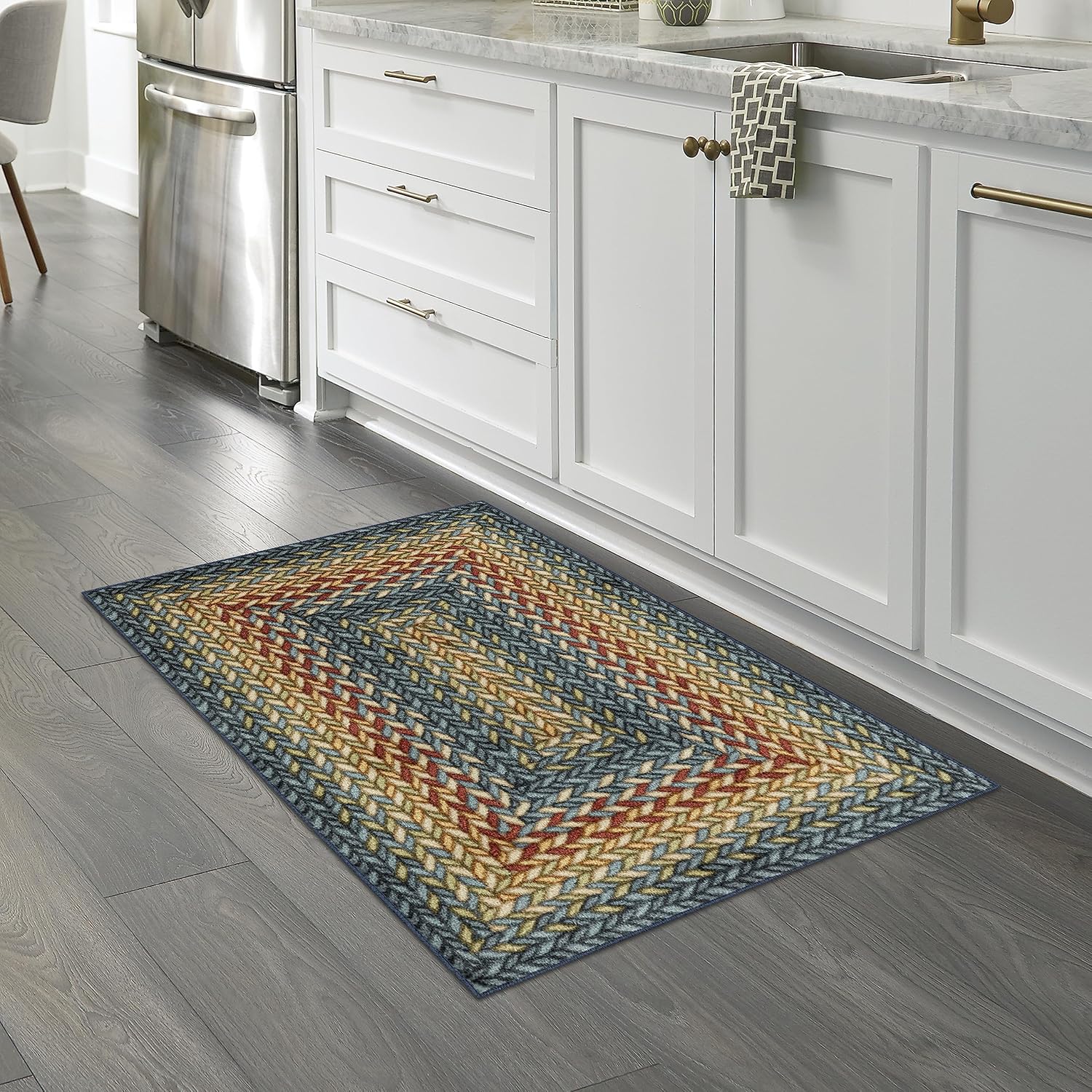 Amazon.com: Maples Rugs Marion Bohemian Braided Area Rug – Made in USA ...