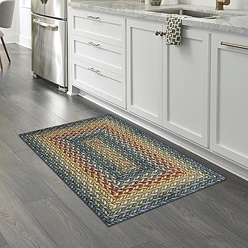 Amazon.com: Maples Rugs Marion Braid Kitchen Rugs Non Skid Accent Area ...