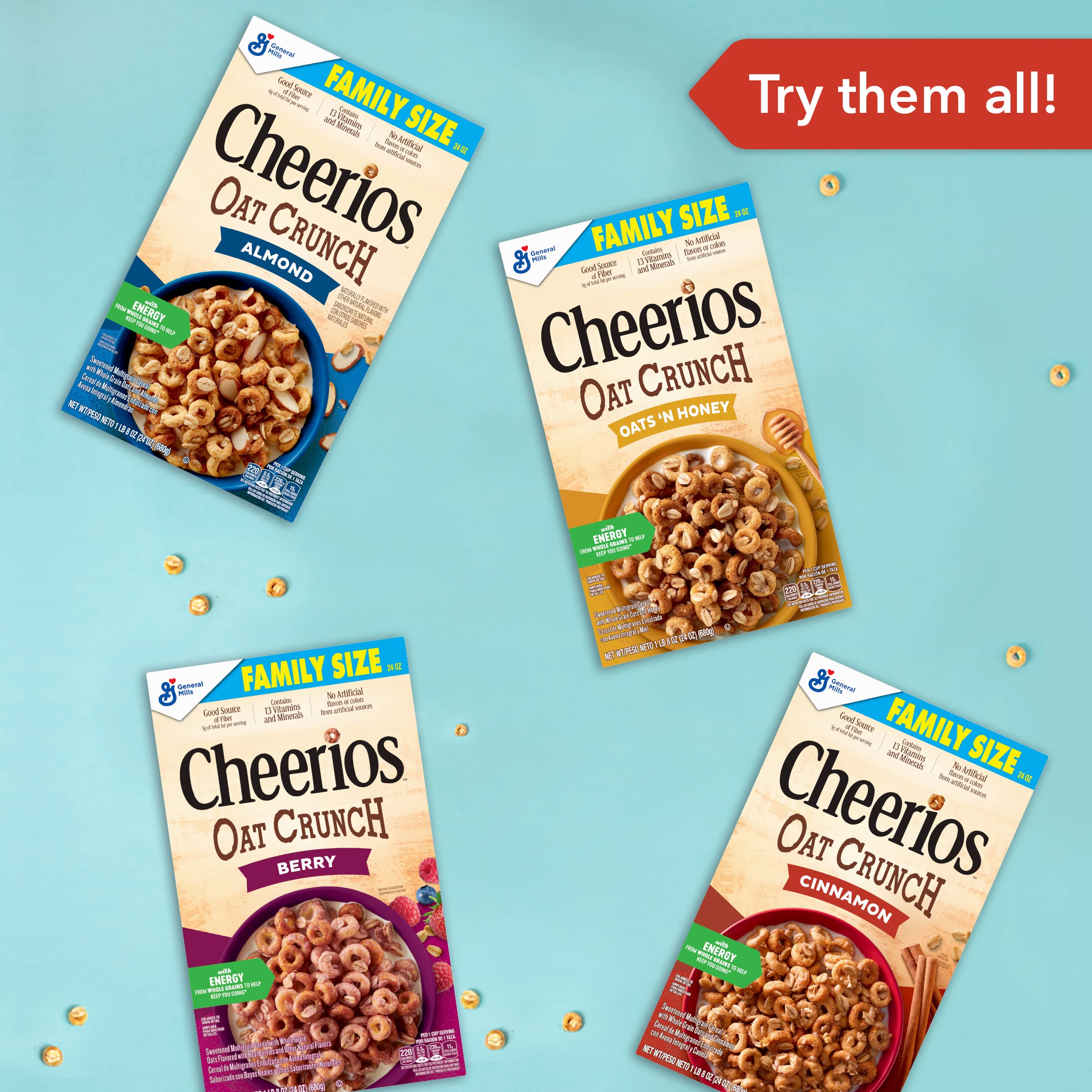 Snapklik.com : Cheerios Oat Crunch Cinnamon Oat Breakfast Cereal