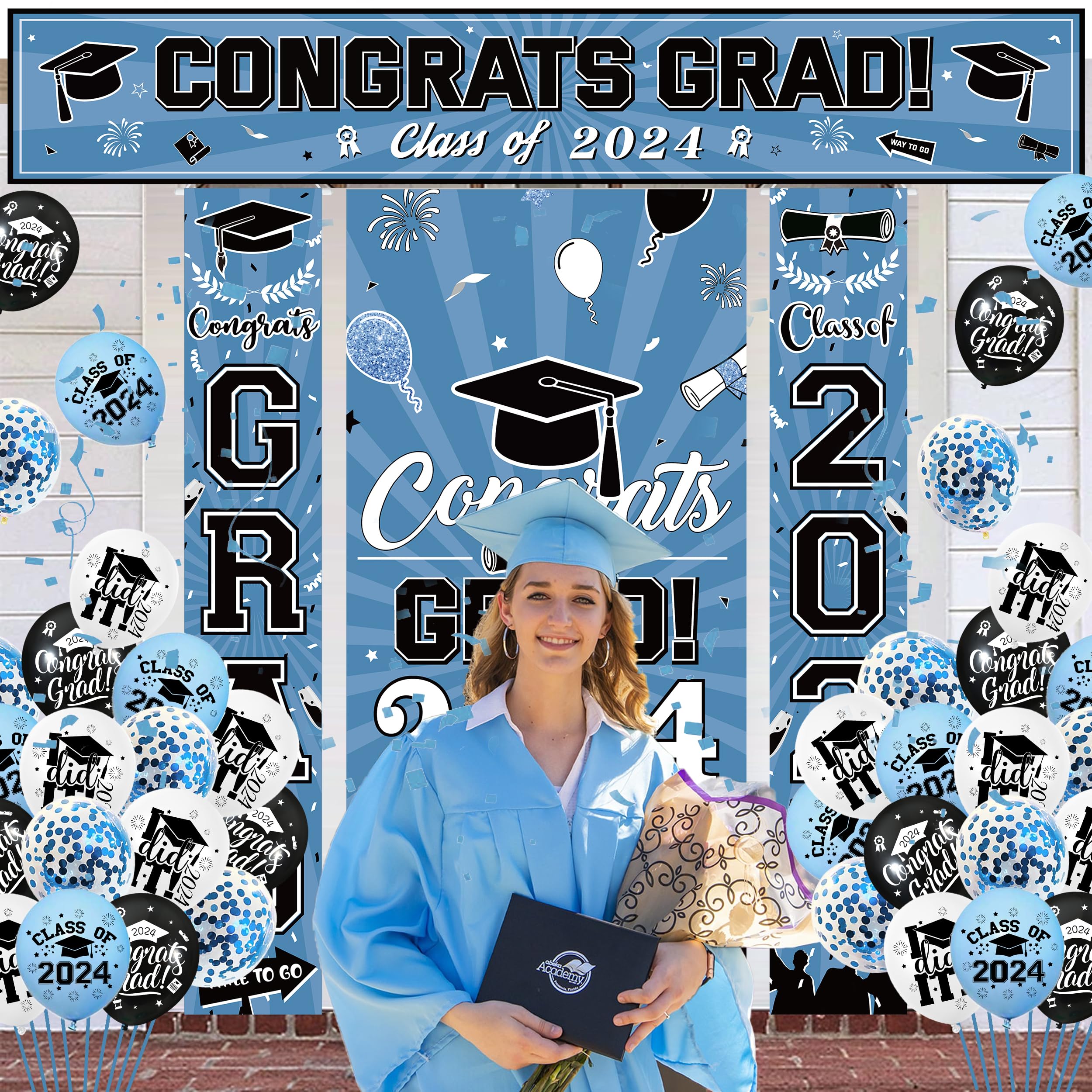 Blue Graduation Banners Graduation Banner 2022, Graduation Decoration,