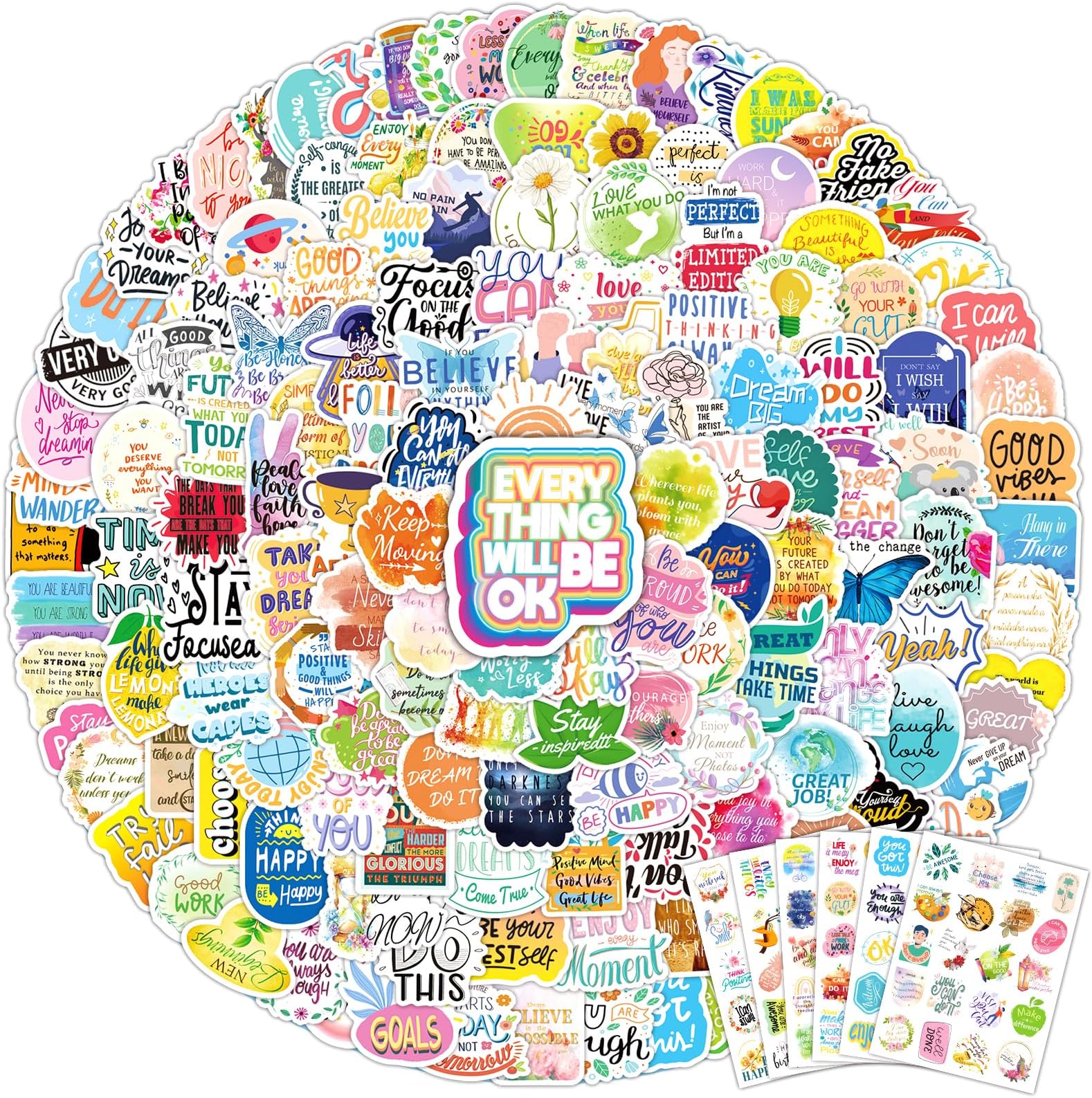 Amazon.com: 500pcs Inspirational Stickers for Adults, Motivational ...