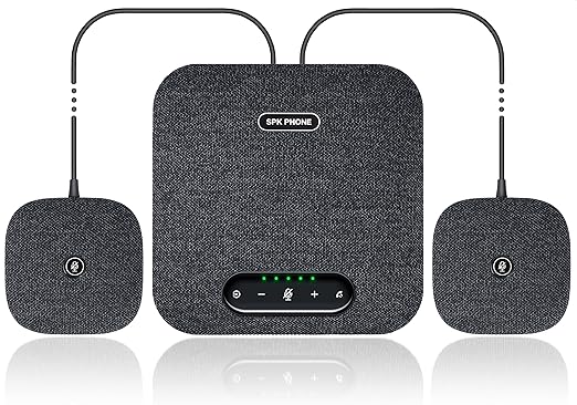 Amazon.com: Conference Speaker and Microphone, Bluetooth/USB ...