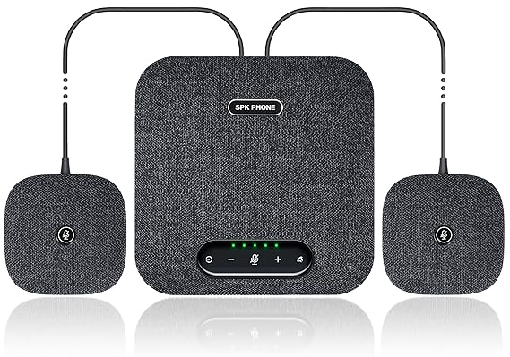 Amazon.com: Altavoz y micrófono para conferencias, Bluetooth/USB con 2 ...
