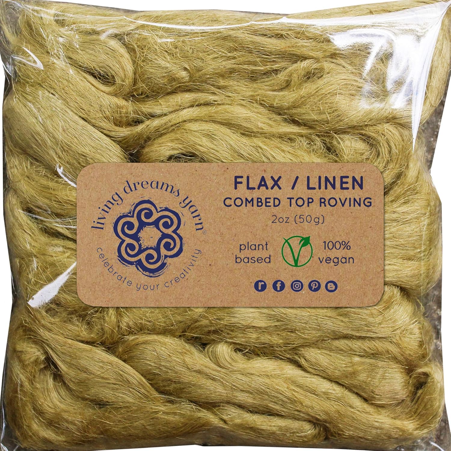 Amazon.com: Flax Fiber for Spinning, Blending, Felting & Fiber Arts ...