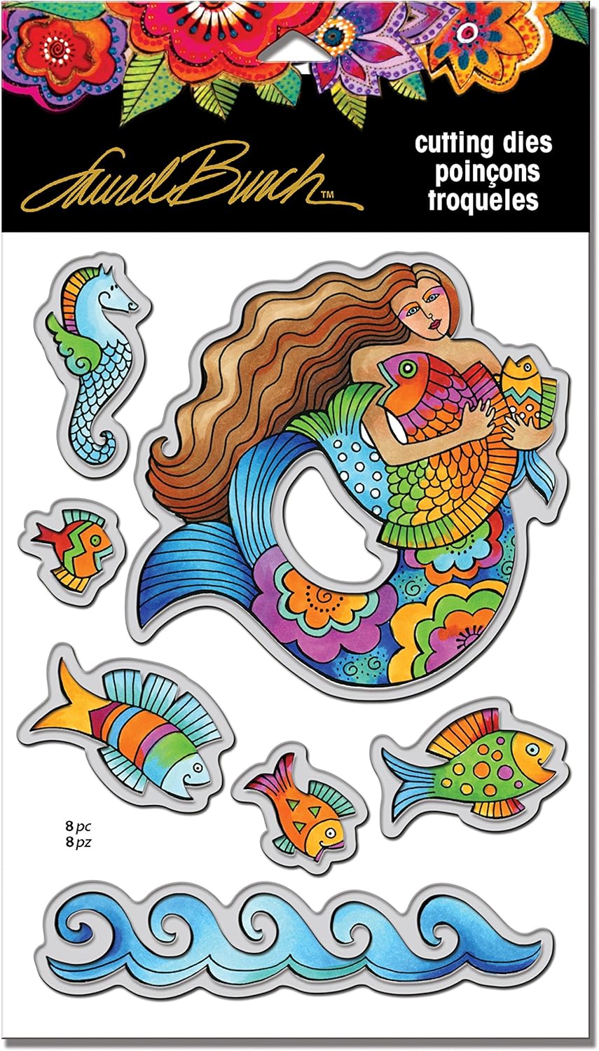Amazon.com: Stampendous Laurel Burch Mermaid Fish Die Cut Set