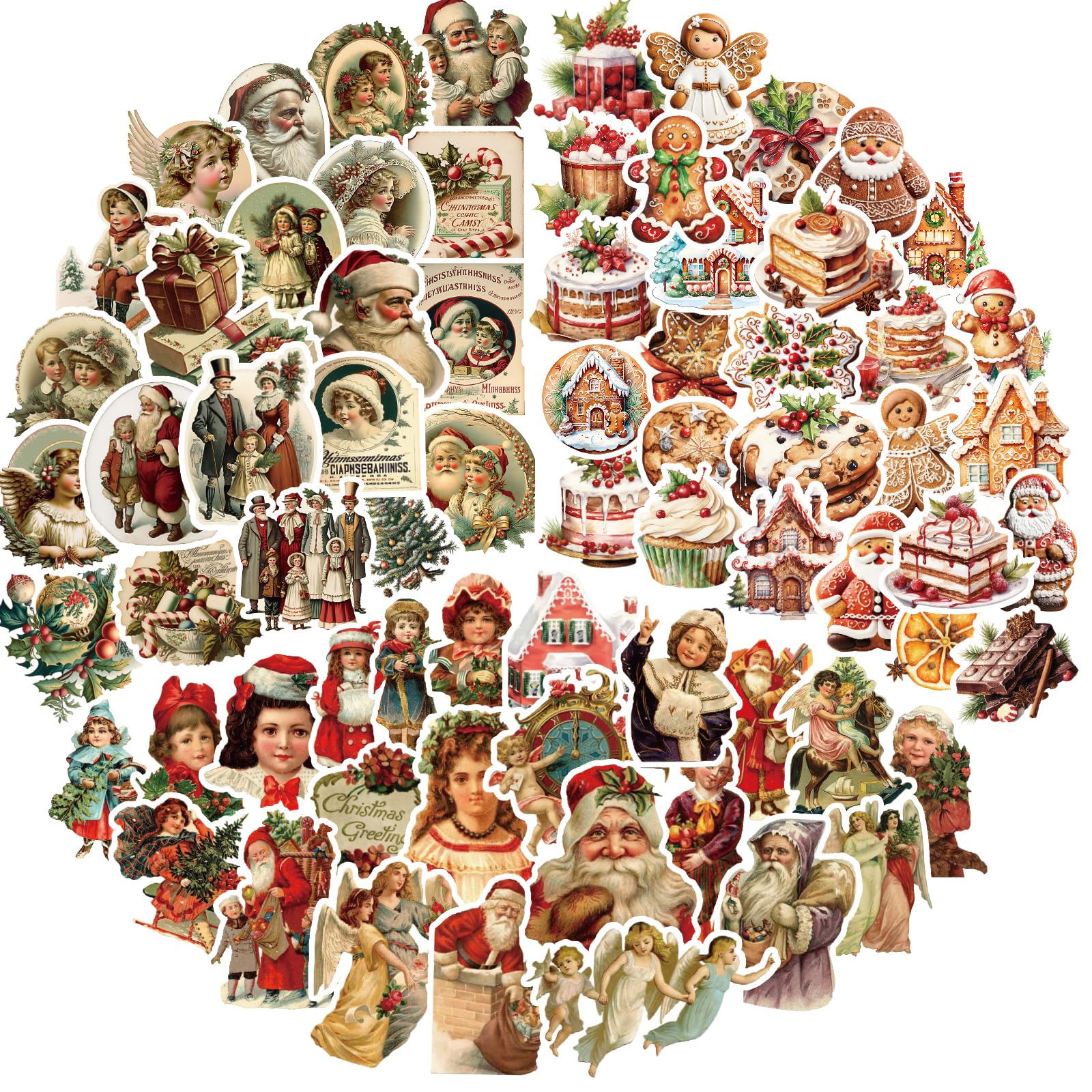Amazon.com: Bomichi 272 pcs Vintage Merry Christmas Stickers,Holiday ...