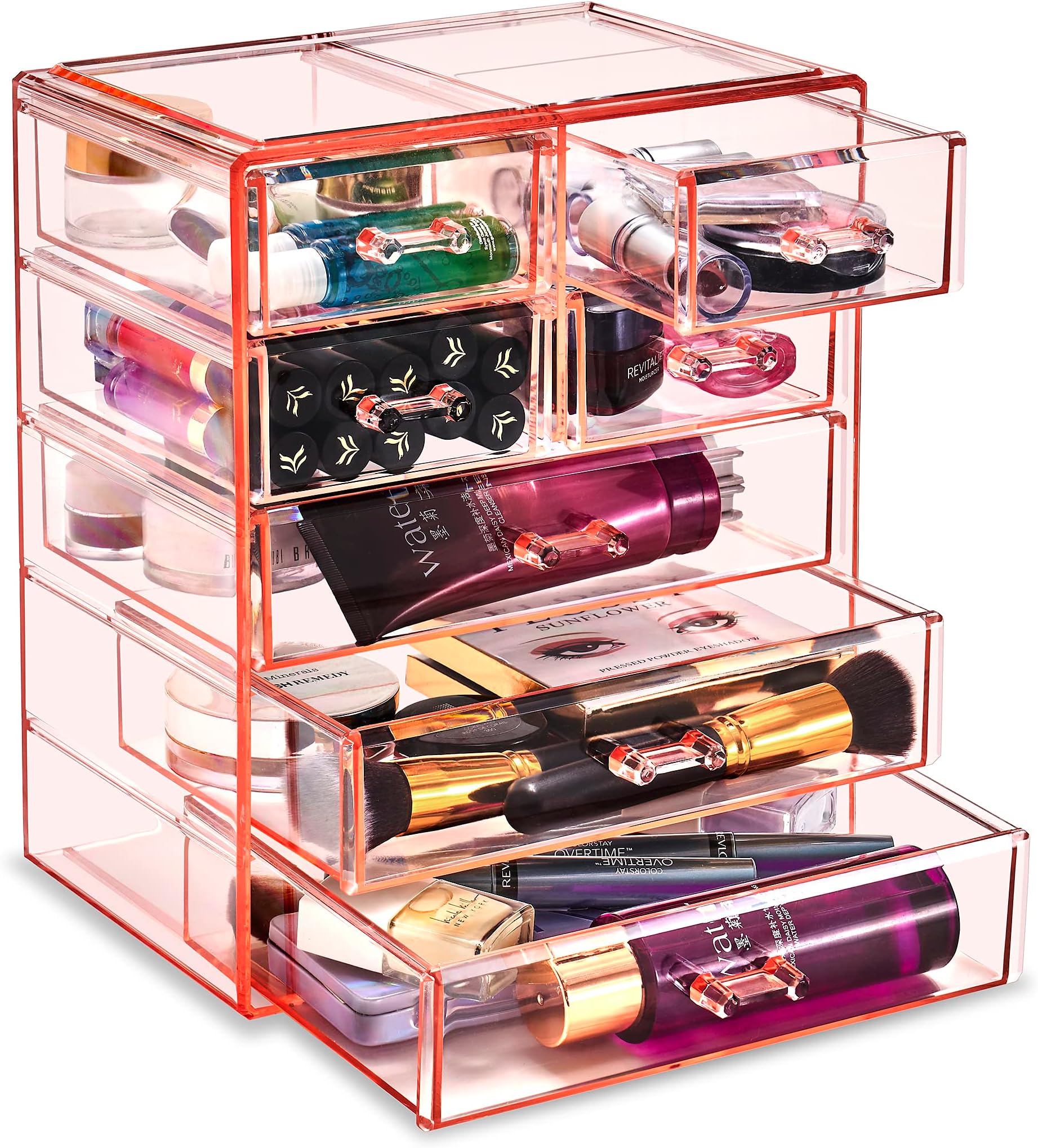 Amazon.com: COMVTUPY Acrylic Clear Large Makeup Organizer - Jewelry ...