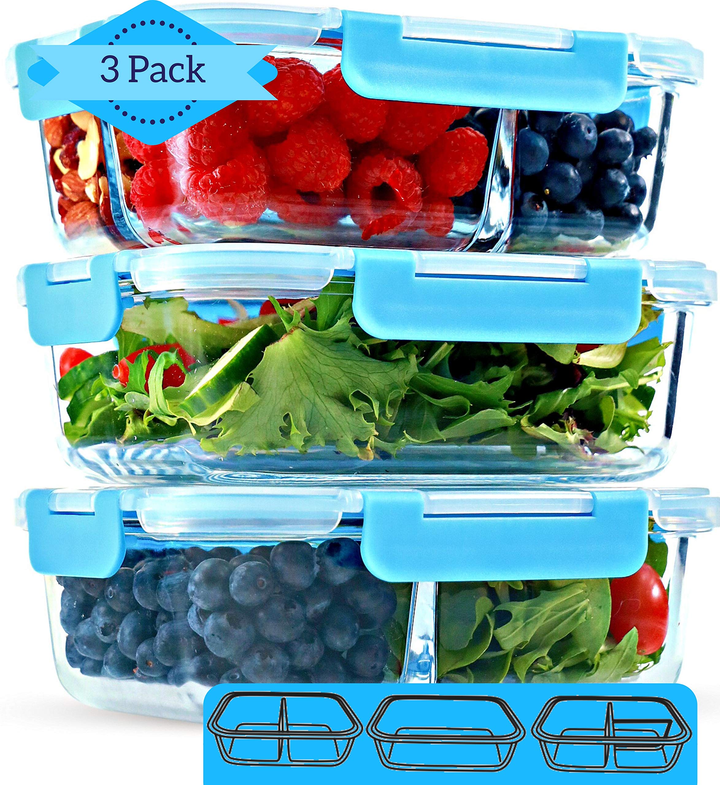 buy-glass-meal-prep-containers-1-2-3-compartment-3-pack-1000-ml