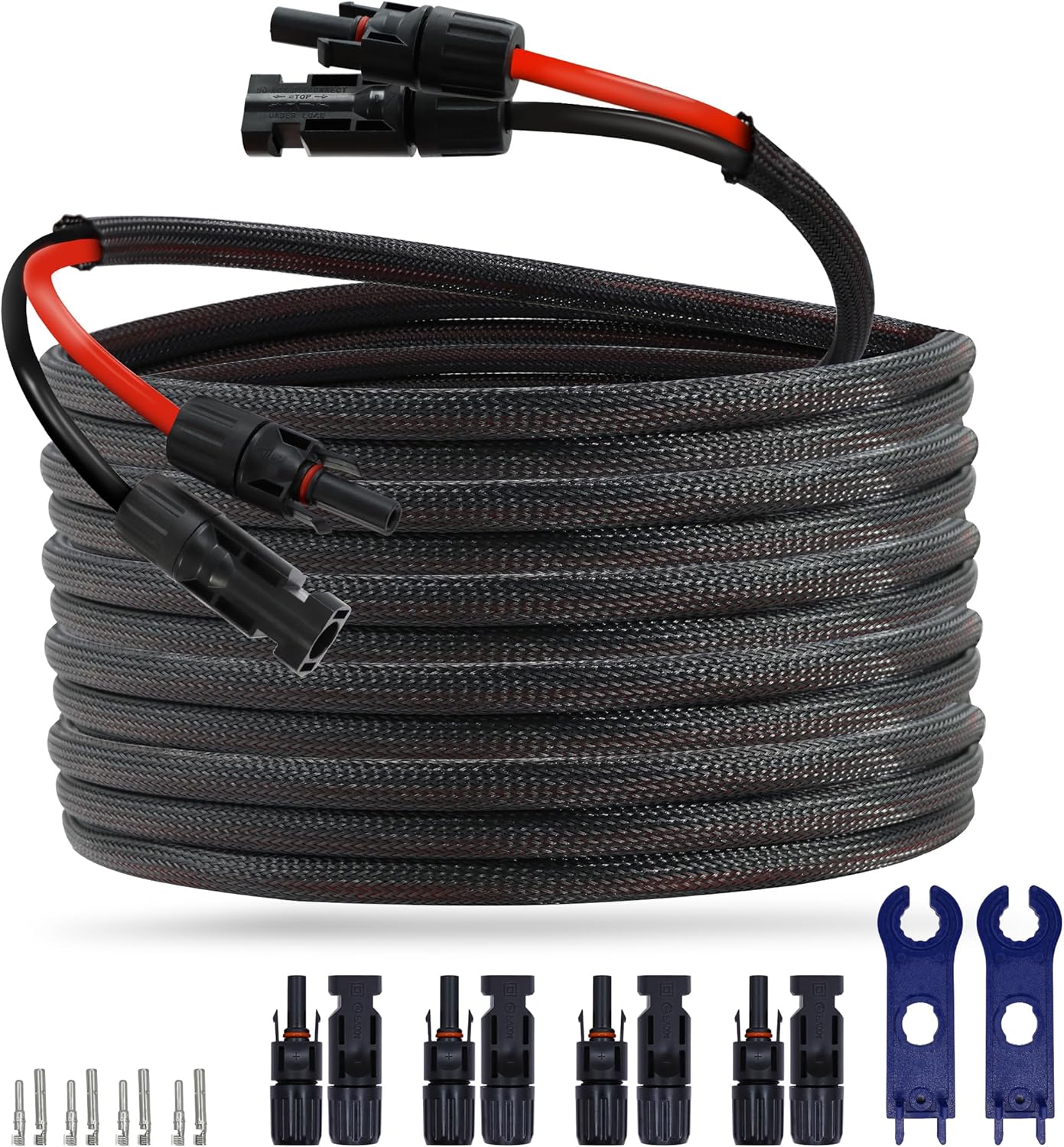 Amazon.com: Feotech Twin Wire 40FT Solar Extension Cable - 10AWG (6mm² ...