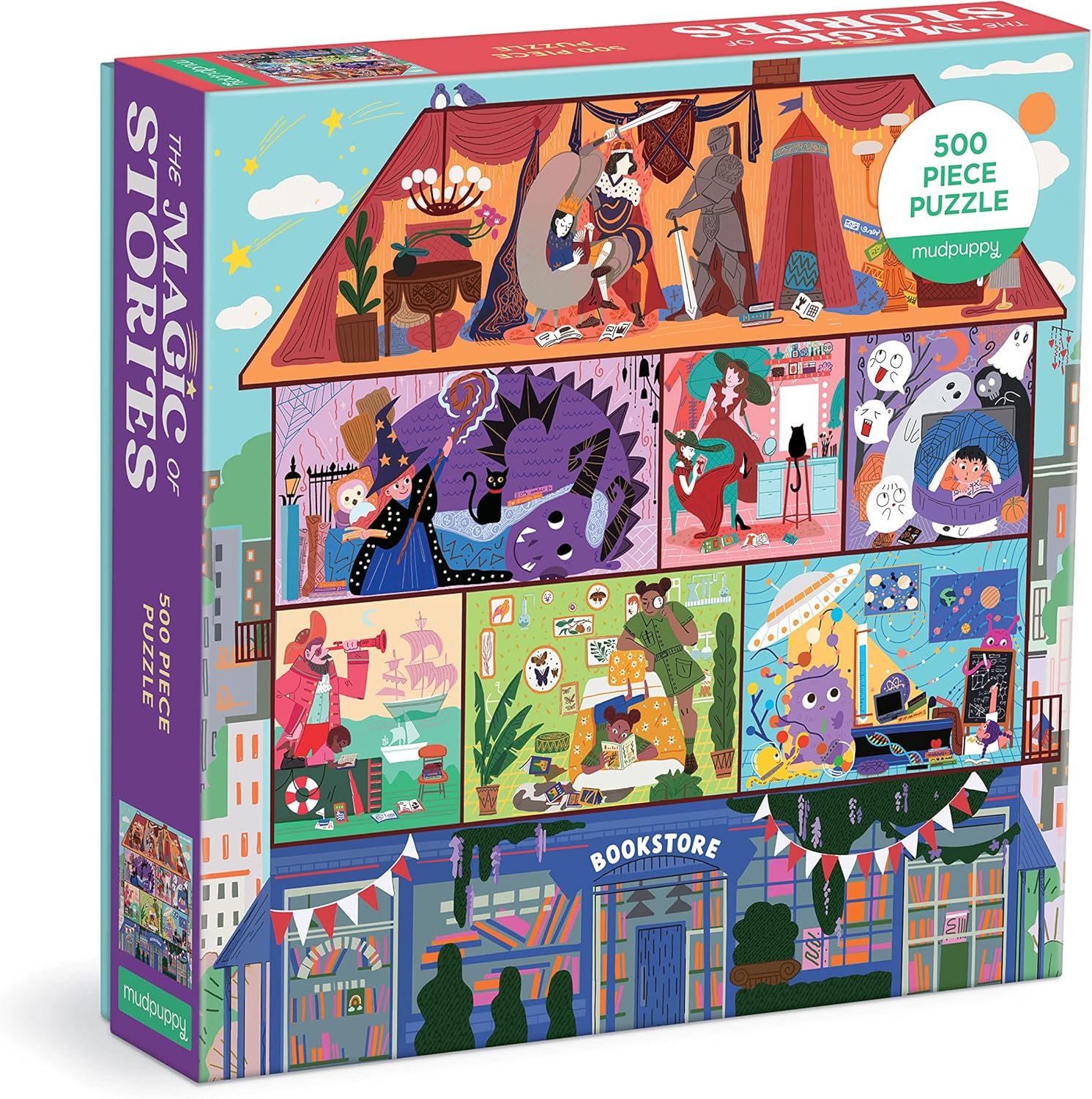 Amazon.com: Mudpuppy The Magic of Stories 500 Piece Family Puzzle ...